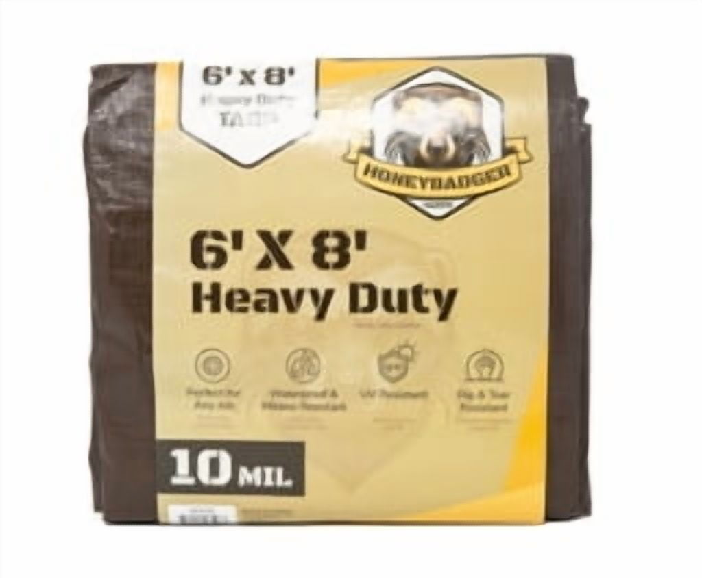 Honey Badger 6x8 Heavy Duty Tarp - 10 mil thick - Walmart.com