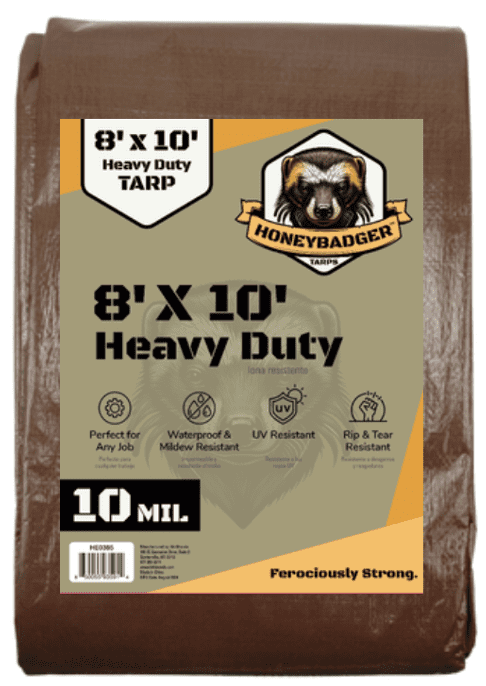 Honey Badger 8x10 Heavy Duty Tarp - 10 mil thick - Walmart.com