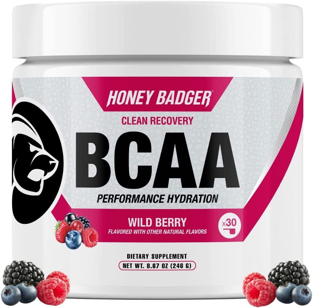 Honey Badger BCAA Amino Acids Electrolytes Powder, Keto, Vegan, Sugar ...