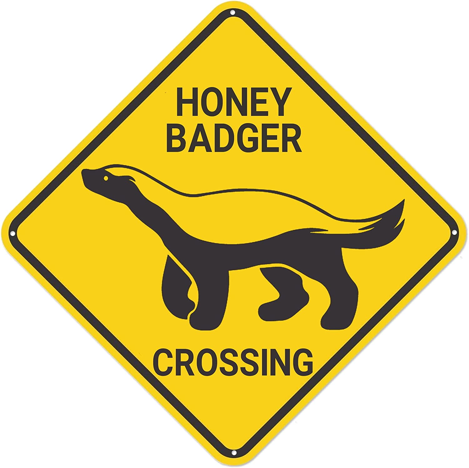 Honey Badger Crossing Sign, Honey Badger Sign Honey Badger Decor, Funny ...