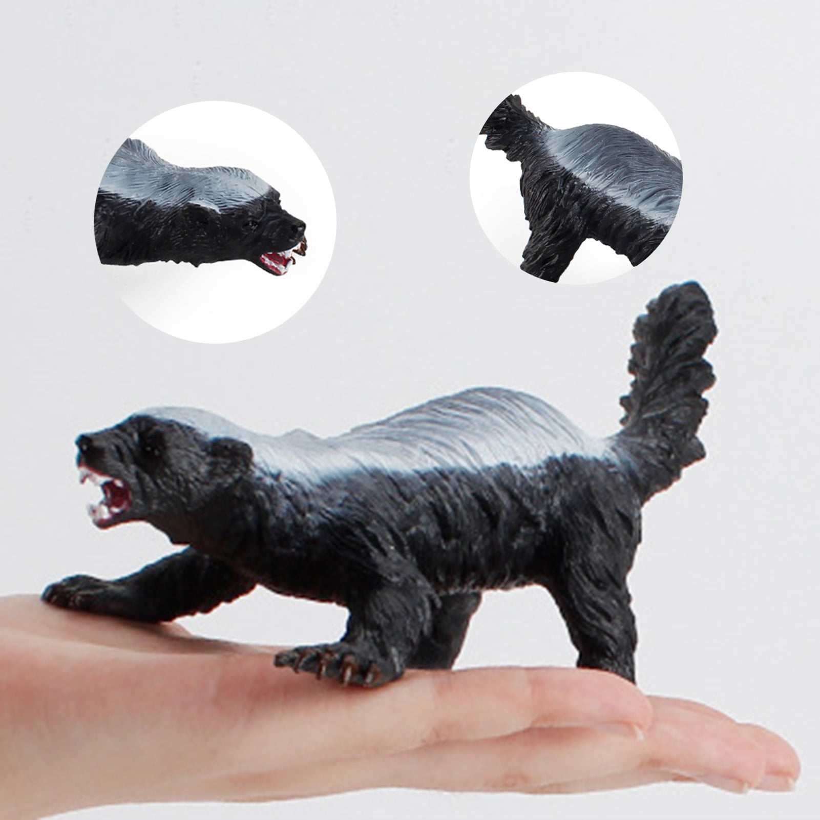 Honey Badger Figurine - Realistic Simulation Wild Animal PVC Miniature ...