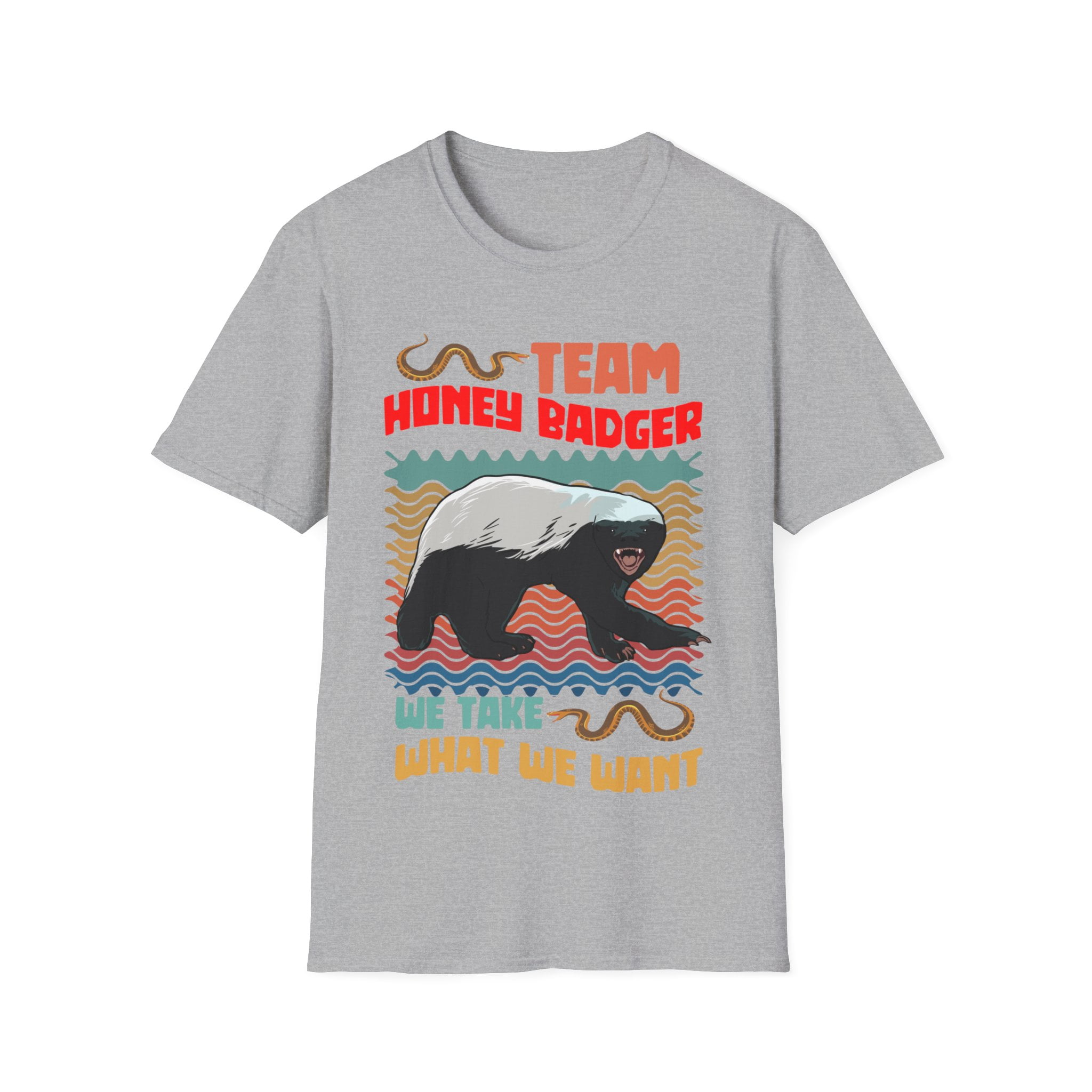 Honey Badger Team We Take What We Want Snake Novelty Unisex T-Shirt - Walmart.com
