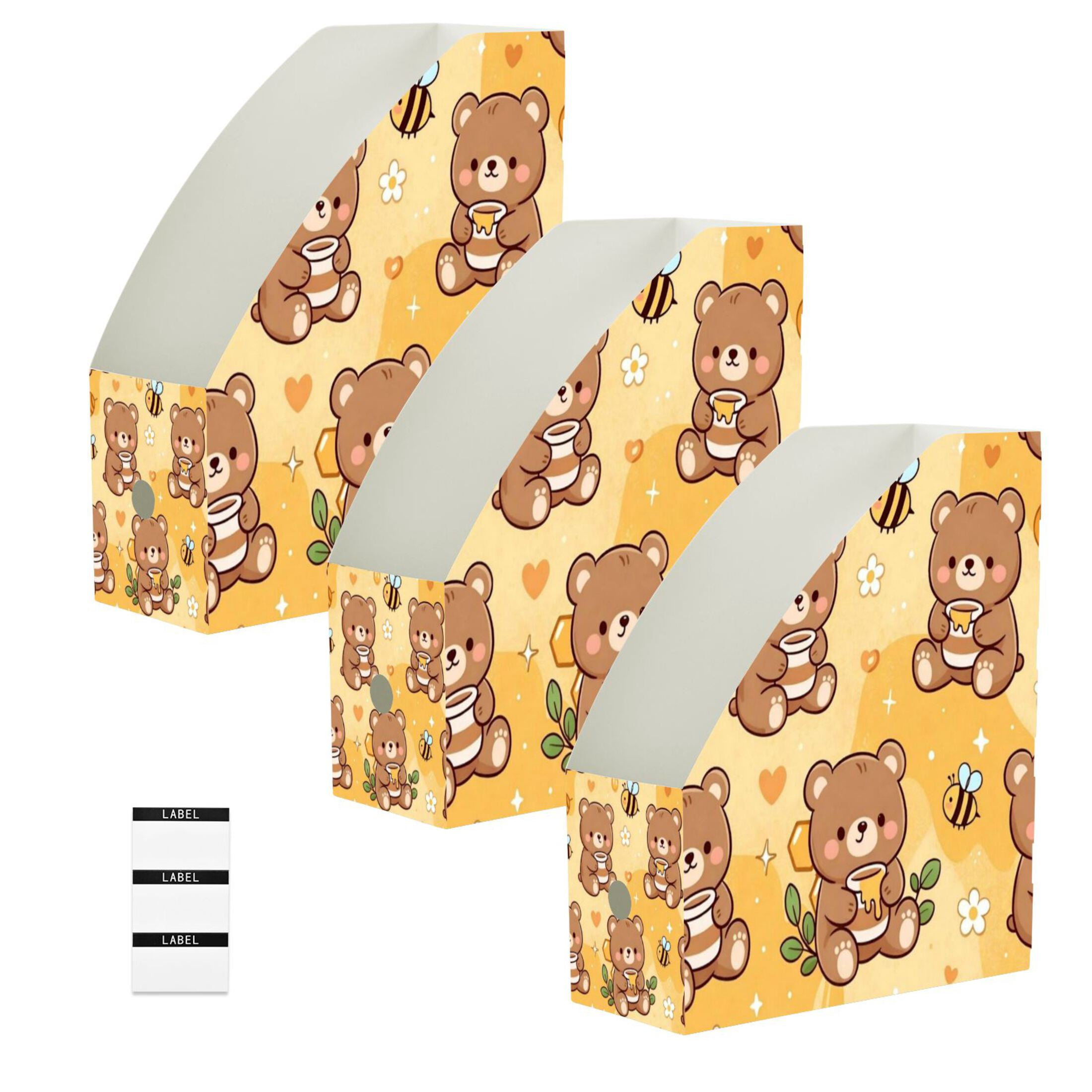 Honey Bear 6 Pack Magazine File Holders Desktop File Organizer Document ...