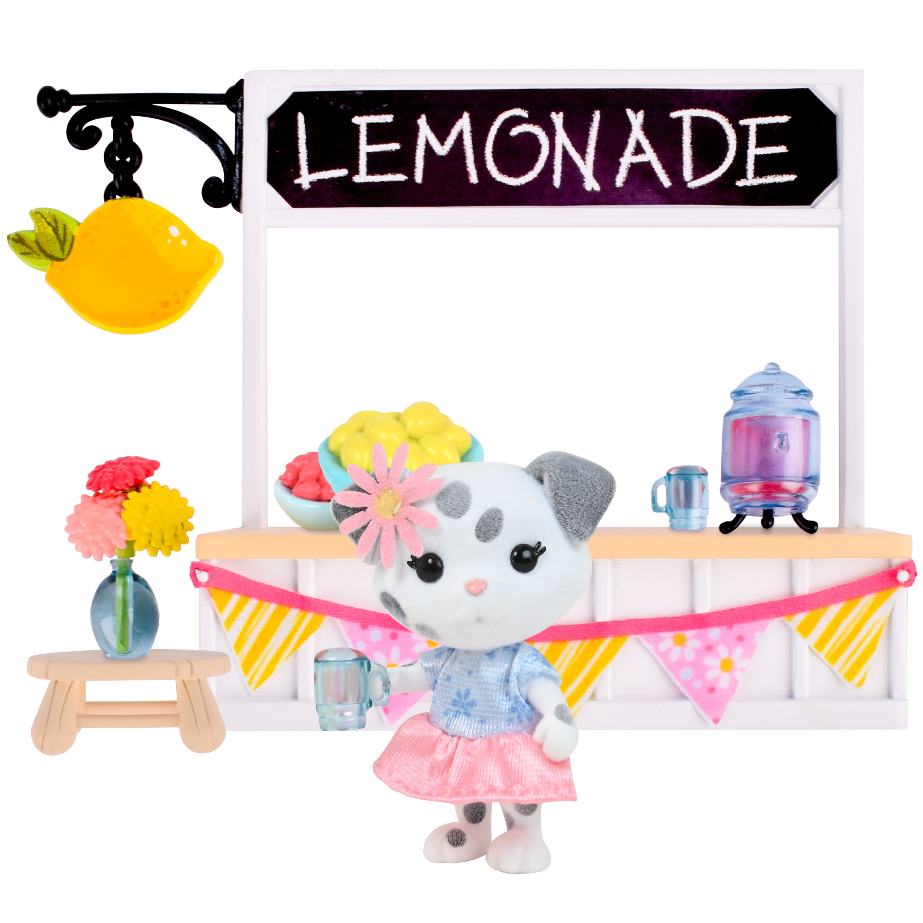 Honey Bee Acres Sweet & Sour Lemonade Stand Playset with Dog Figure, 9 ...