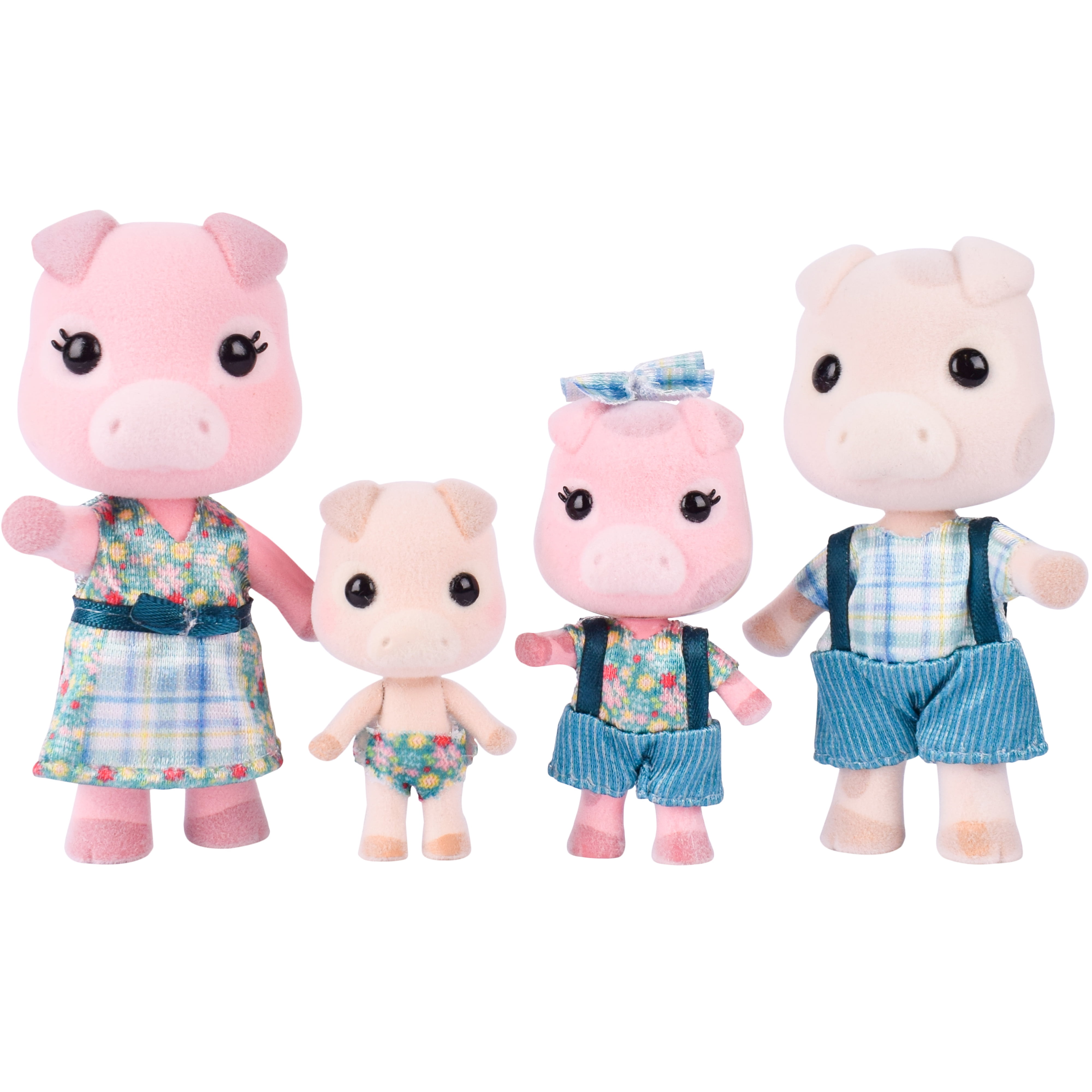 Honey Bee Acres The Oinksters Pig Family, 4-2.25inch Mini Doll Figures ...