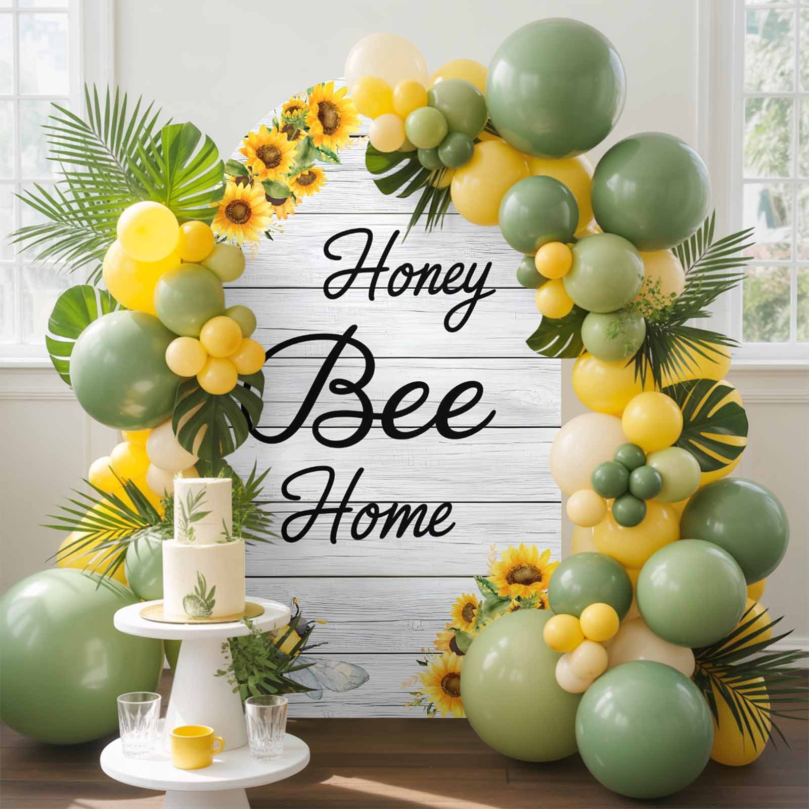 Honey Bee Arch Backdrop Cover, 6FT, Spring Florals Farm Plants ...