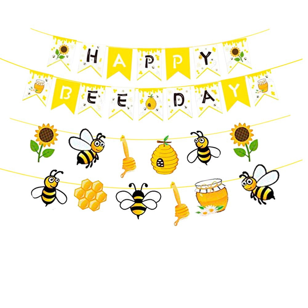 Honey Bee Banner Set,Happy DHF10 Bee Day Banner,Bumblebee Banner for ...