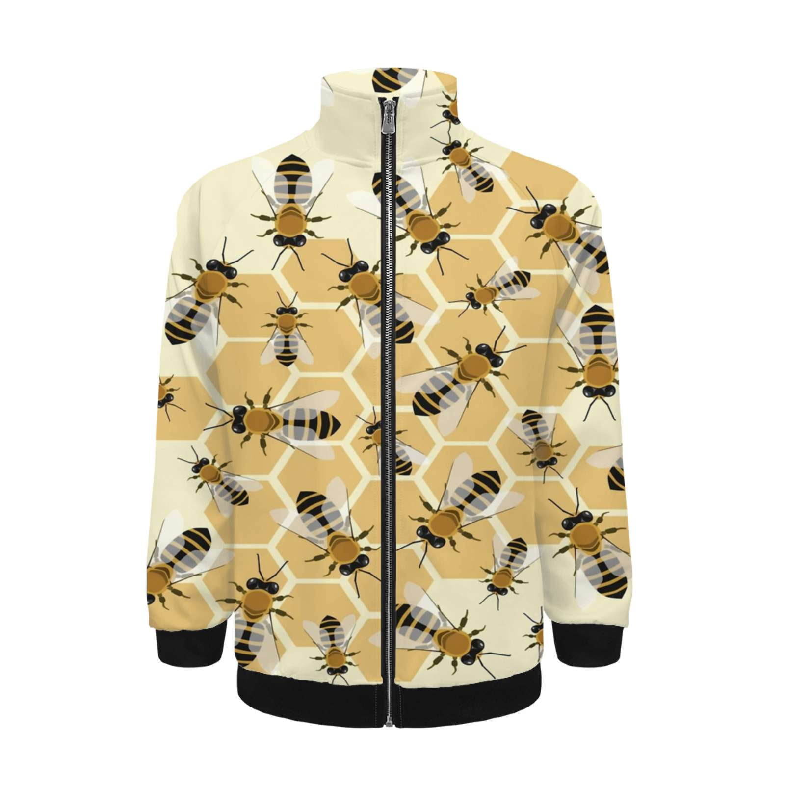 Honey Bee Bee Honeycomb Pattern Jacket Men's Street Cool Long Sleeves ...