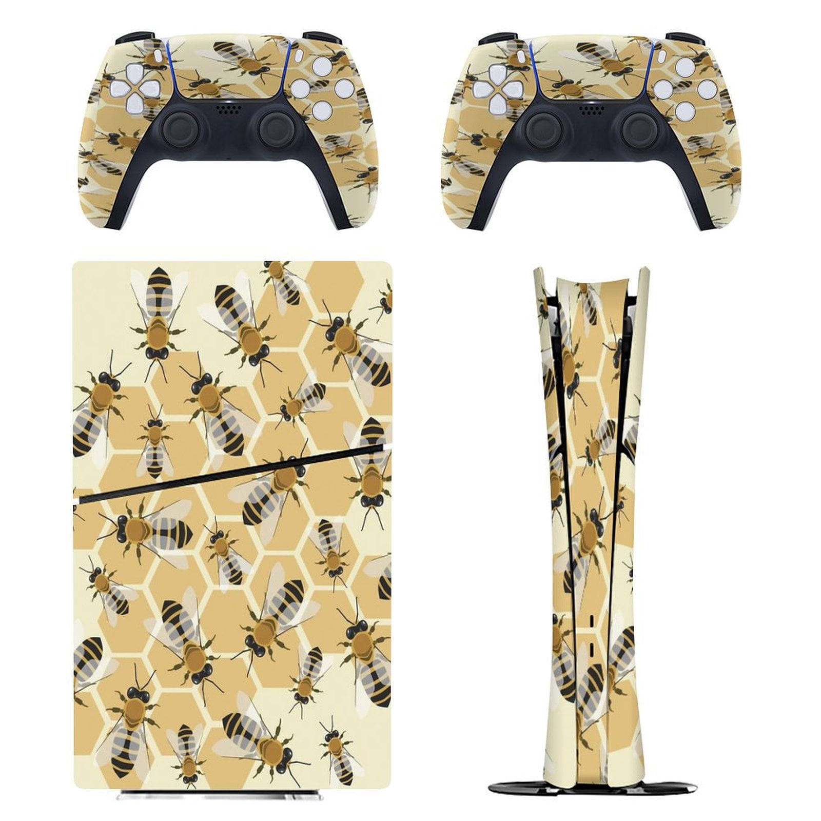 Honey Bee Bee Honeycomb Pattern PS5/PS5 Slim Digital Disc Skin Sticker ...