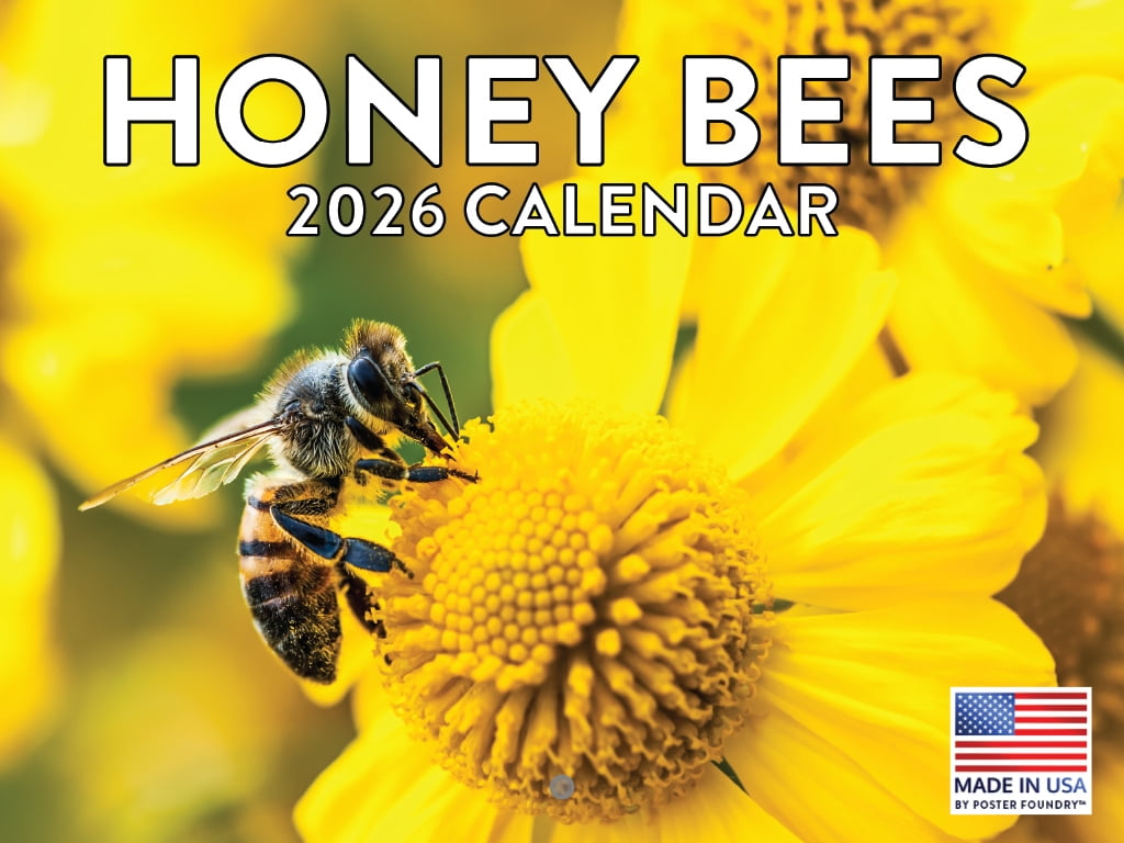 Honey Bee Calendar 2026 Bees Monthly Wall Calender 12 Month | American ...