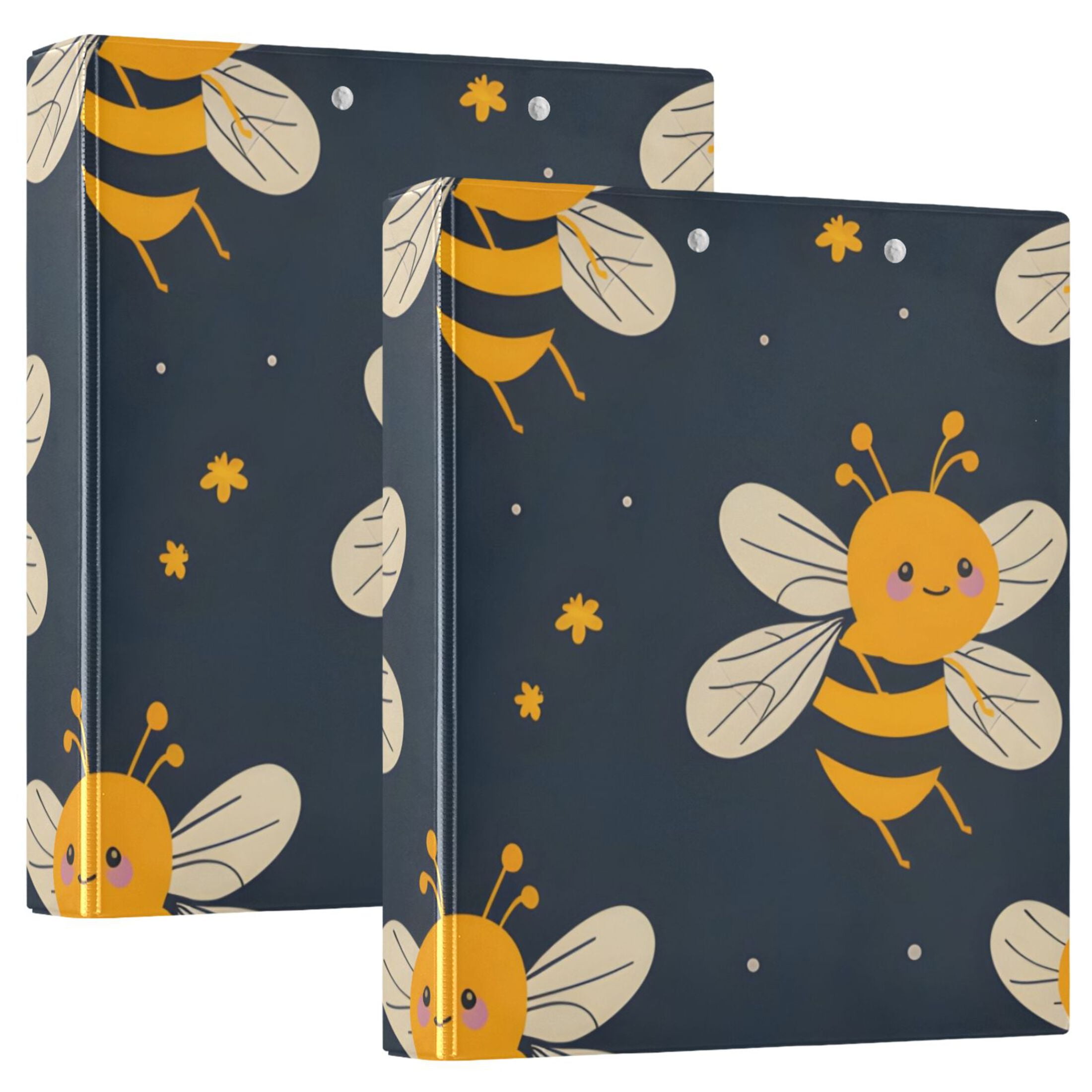 Honey Bee Hardcover 3 Ring Binder 1.5 inch Round Rings with Interior ...