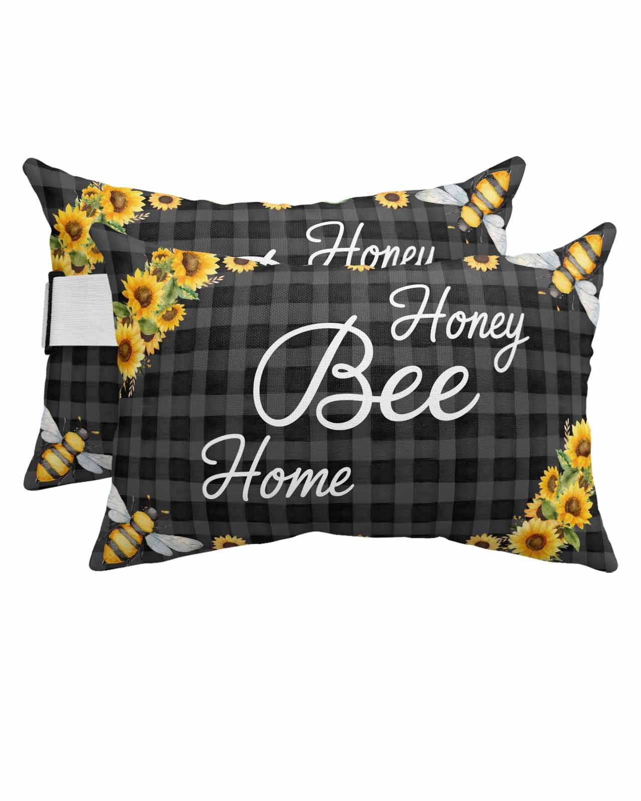 Honey Bee Outdoor Head Resting Pillows with Insert Spring Flowers Farm ...