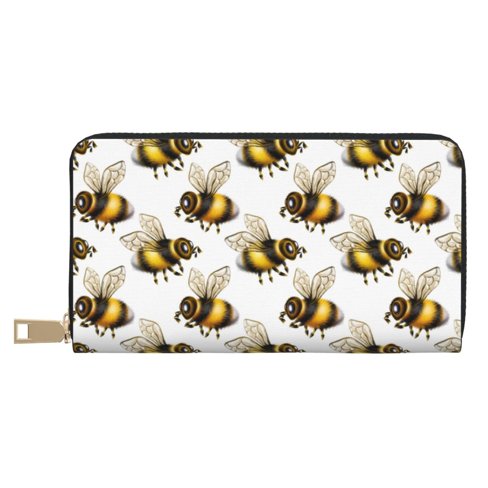 Honey Bee Realistic cute Wallet Women, Leather Bifold Multi Card Wallet, Women's Wallets, Long ...