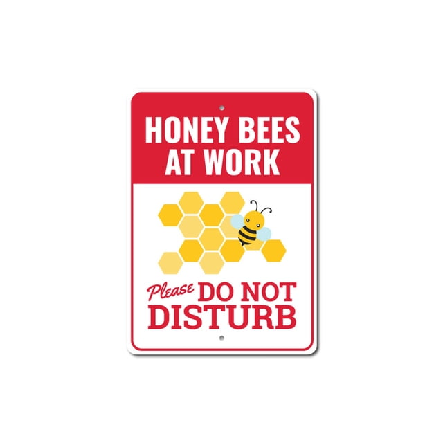 Honey Bee Sign, Backyard Sign, Beekeeper Sign, Garden Aluminum Metal ...