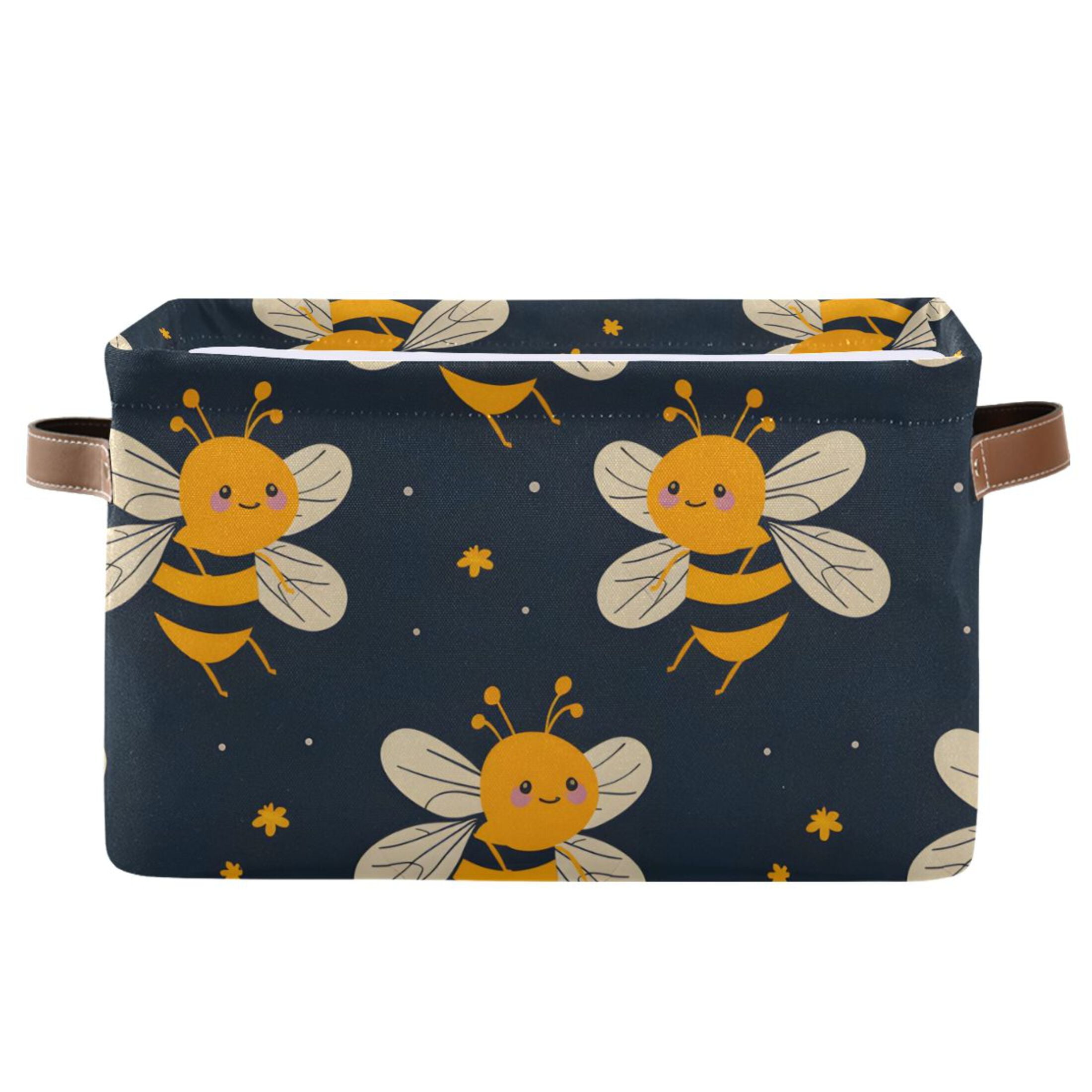 Honey Bee Storage Basket Large Foldable Storage Bin Laundry Baskets ...