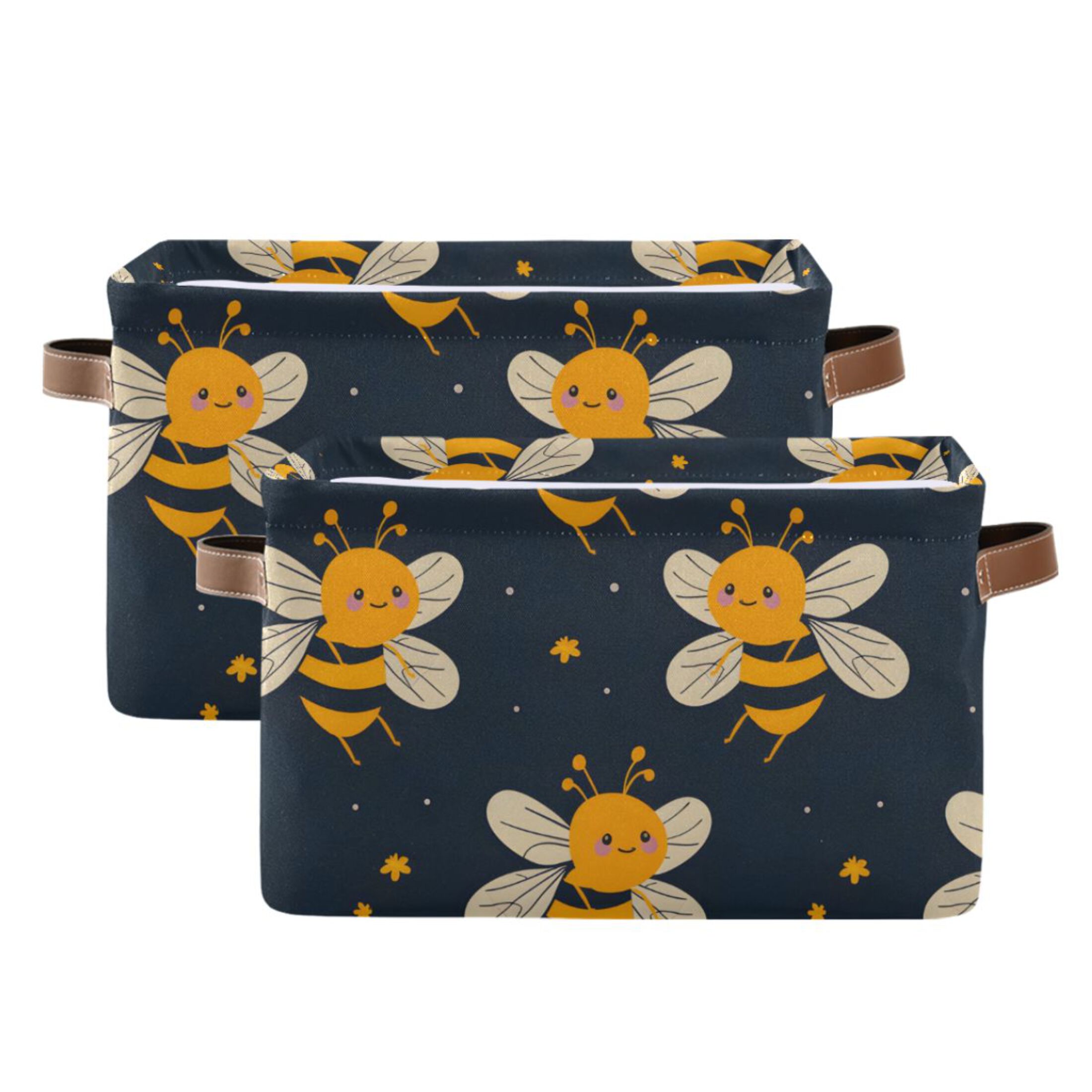 Honey Bee Storage Basket Large Foldable Storage Bin Laundry Baskets ...