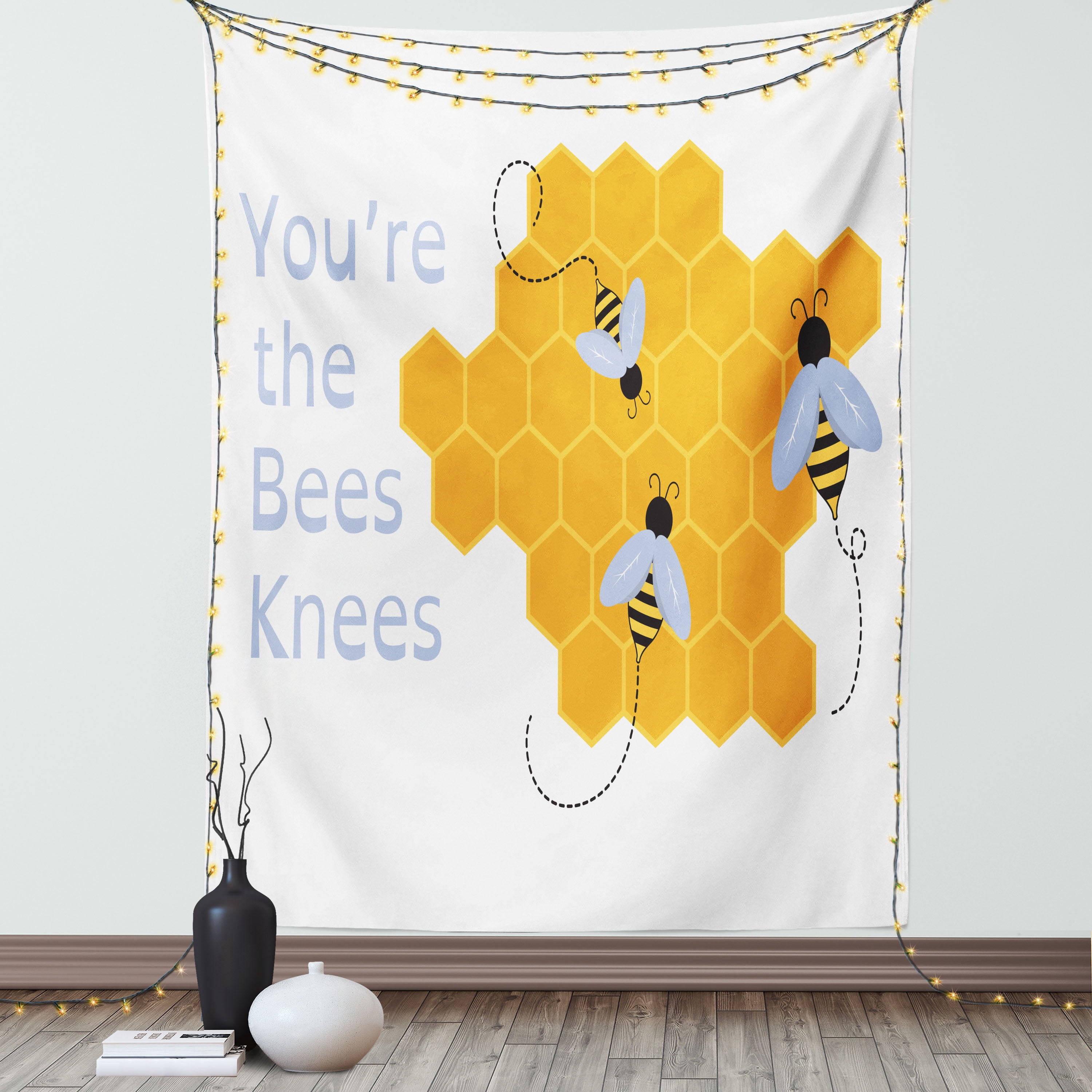 Honey Bee Tapestry, You're the Bees Knees Complimenting Phrase, Wall ...