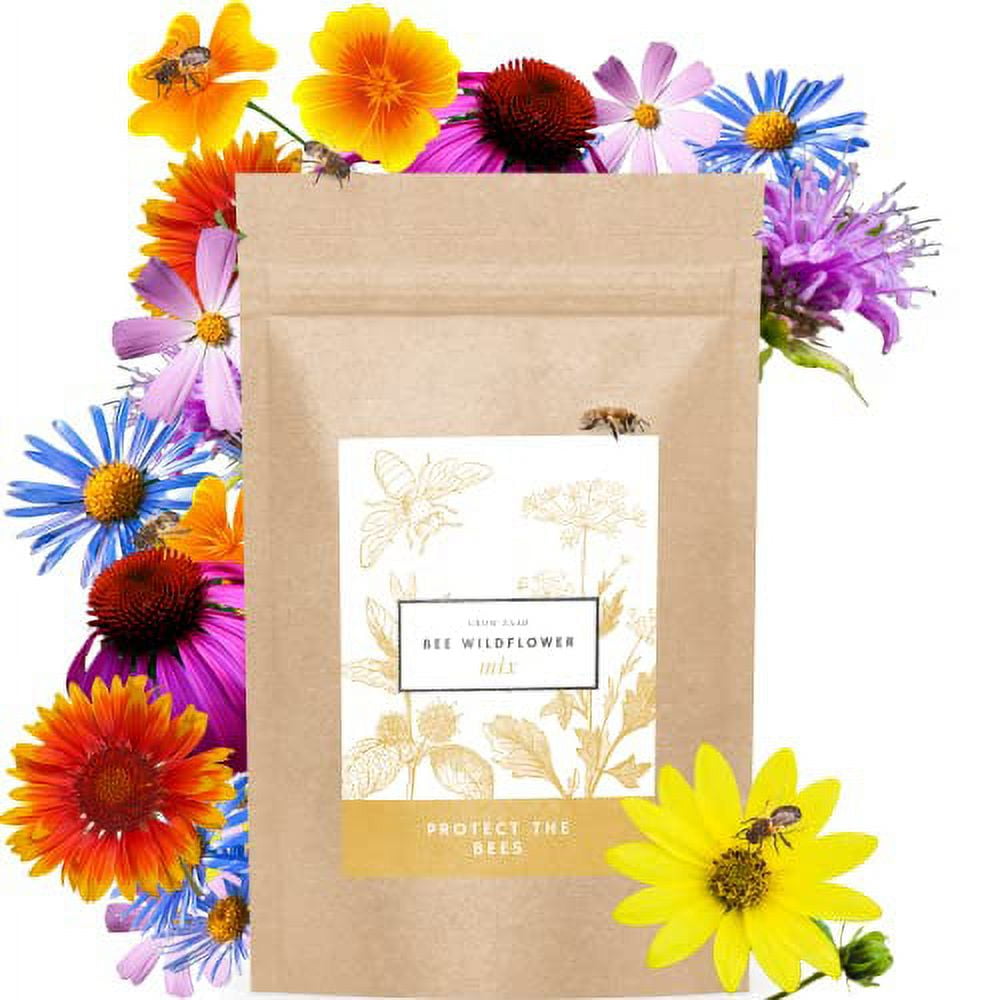 Honey Bee Wildflower Pollinator Mix - 65,000+ Seeds Perennial & Annual ...