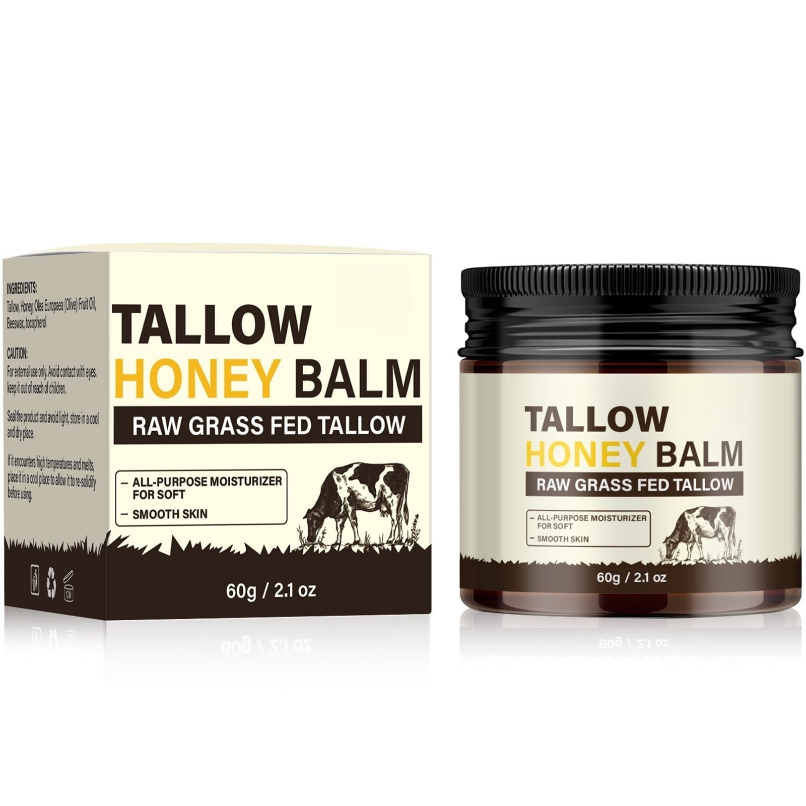Honey Beef Tallow Cream for Skin: Handmade Beef Tallow for Face ...