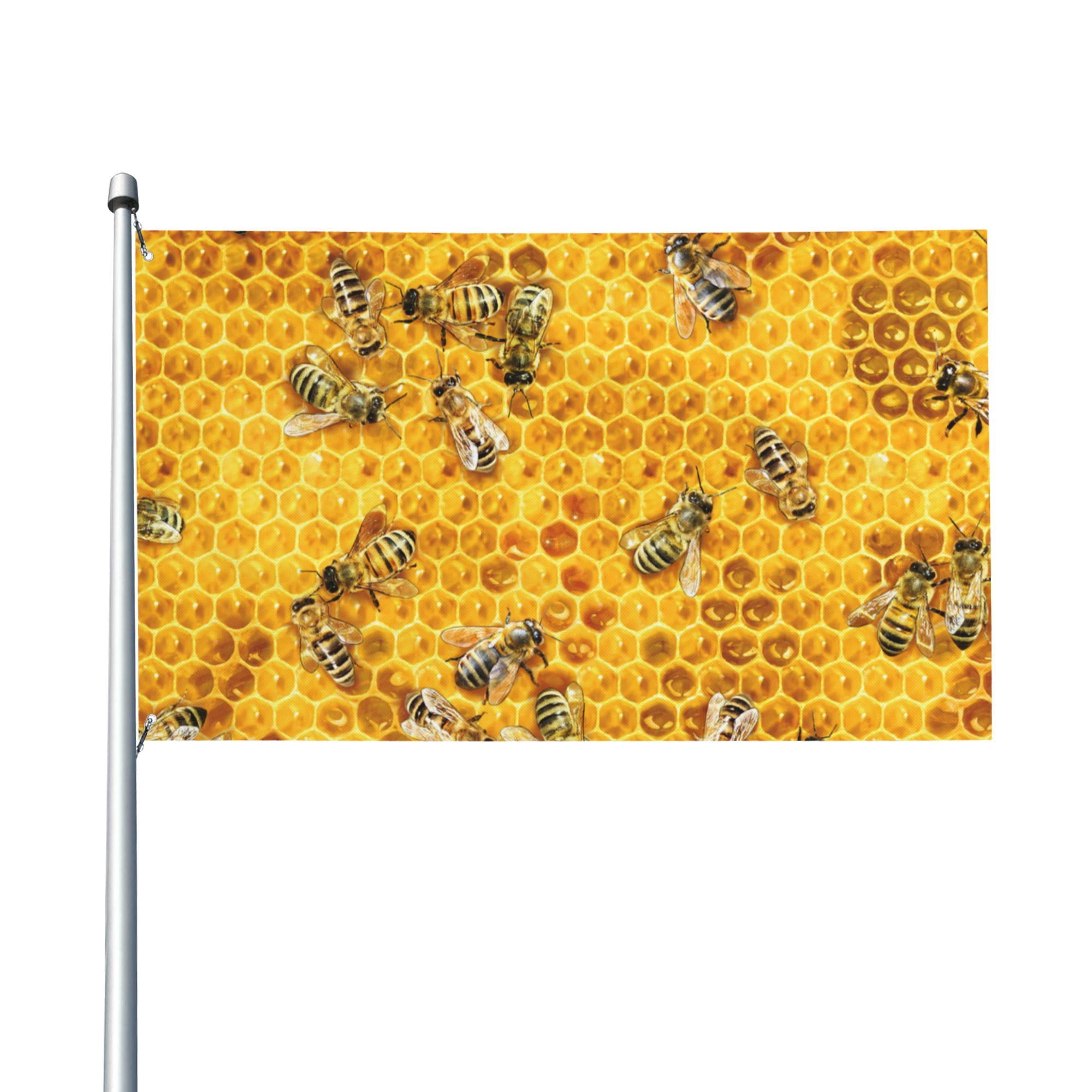Honey Bees On A Honey Combs Flag For Outdoor Indoor Home House Decor ...