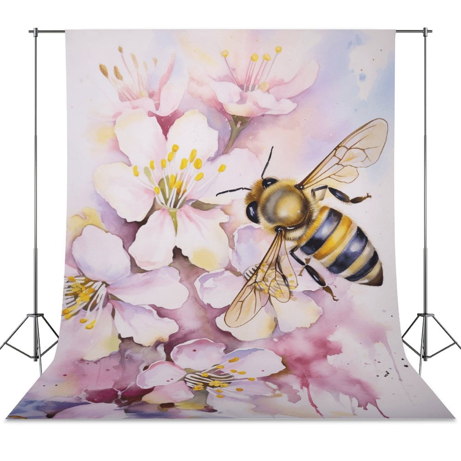 Honey Bees That Collect Nectar Backdrop Baby Shower Newborn Portrait ...