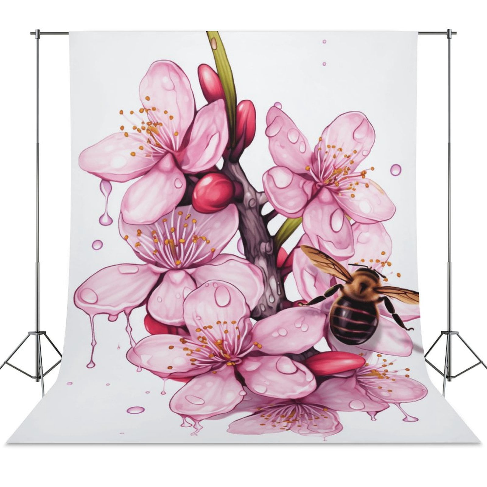 Honey Bees That Collect Nectar Backdrop Baby Shower Newborn Portrait ...