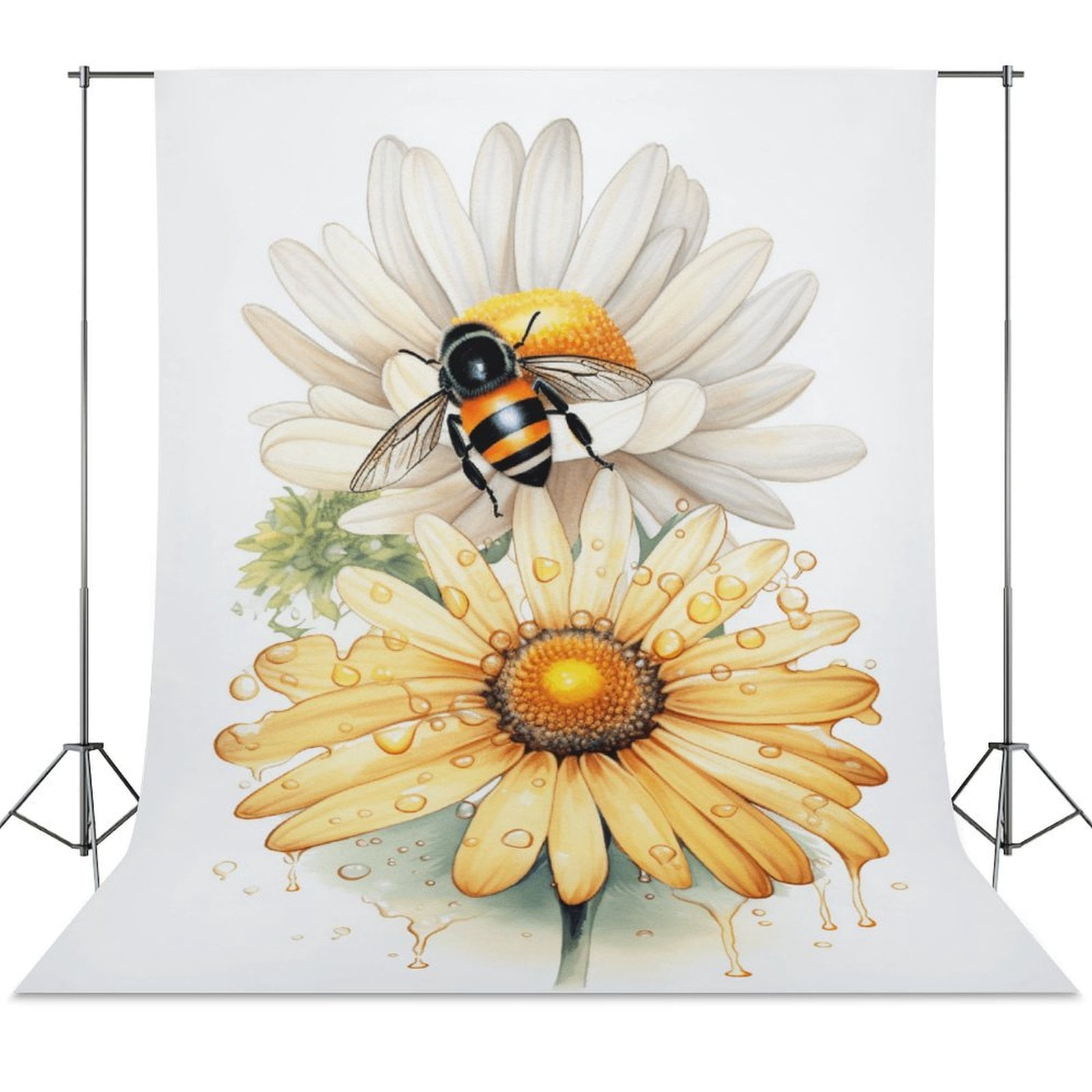 Honey Bees That Collect Nectar Backdrop Baby Shower Newborn Portrait ...