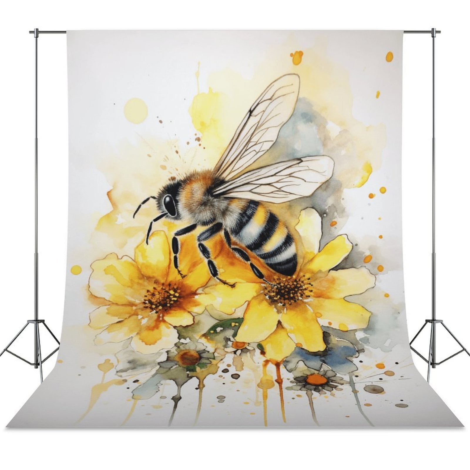 Honey Bees That Collect Nectar Backdrop Baby Shower Newborn Portrait ...