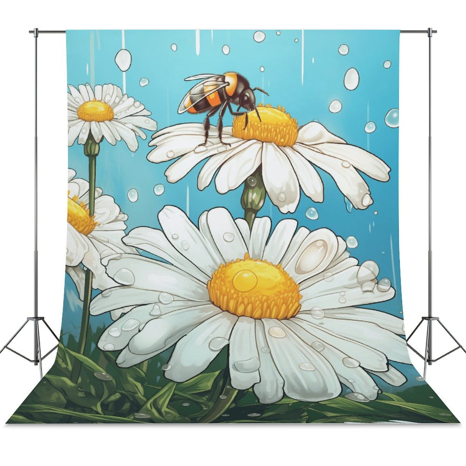 Honey Bees That Collect Nectar Backdrop Baby Shower Newborn Portrait ...