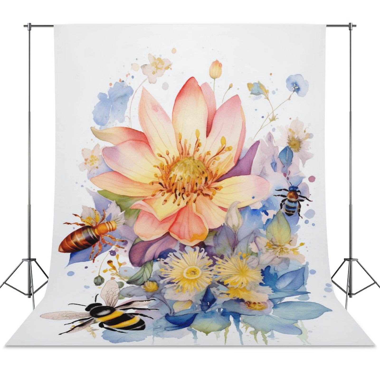 Honey Bees That Collect Nectar Backdrop Baby Shower Newborn Portrait ...