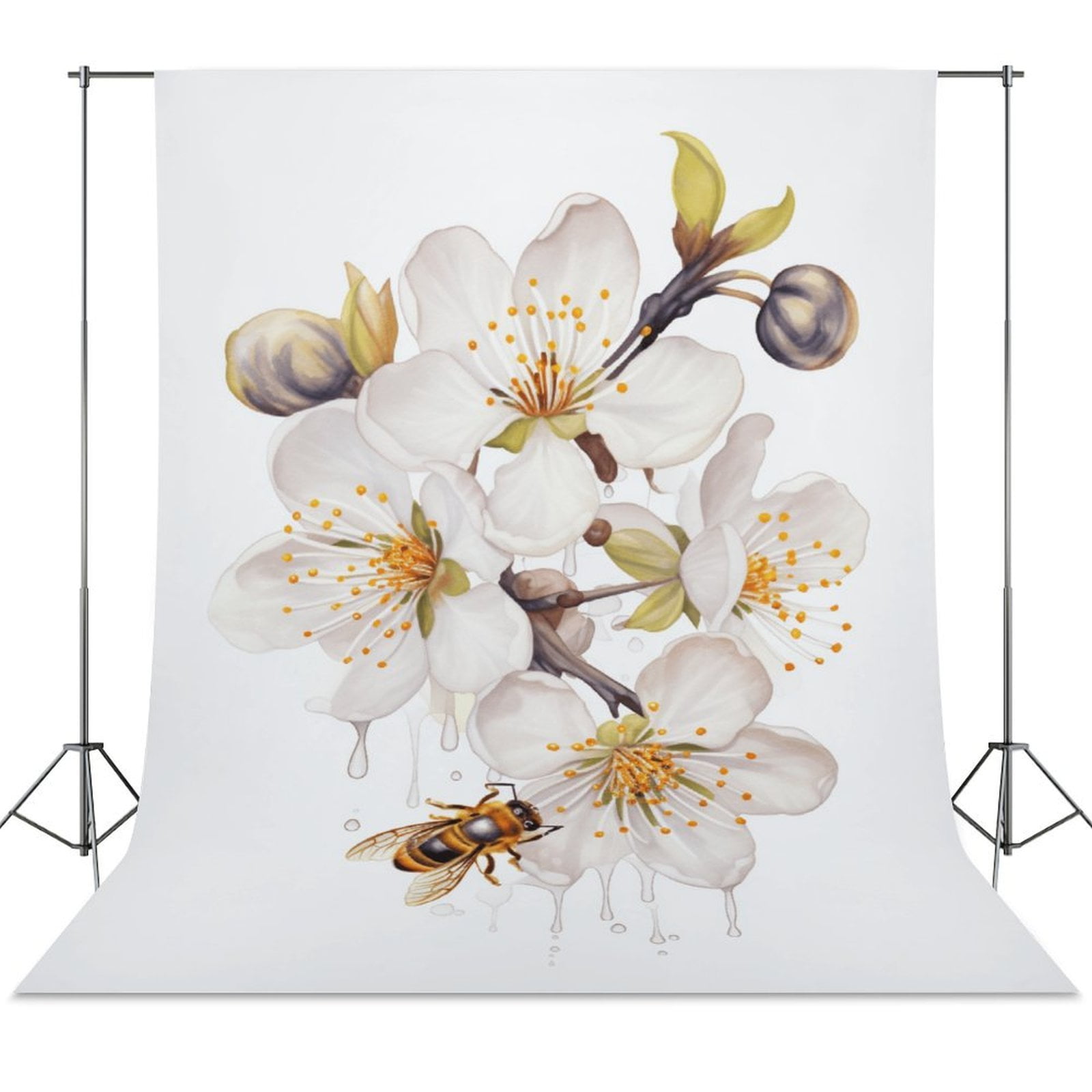 Honey Bees That Collect Nectar Backdrop Baby Shower Newborn Portrait ...
