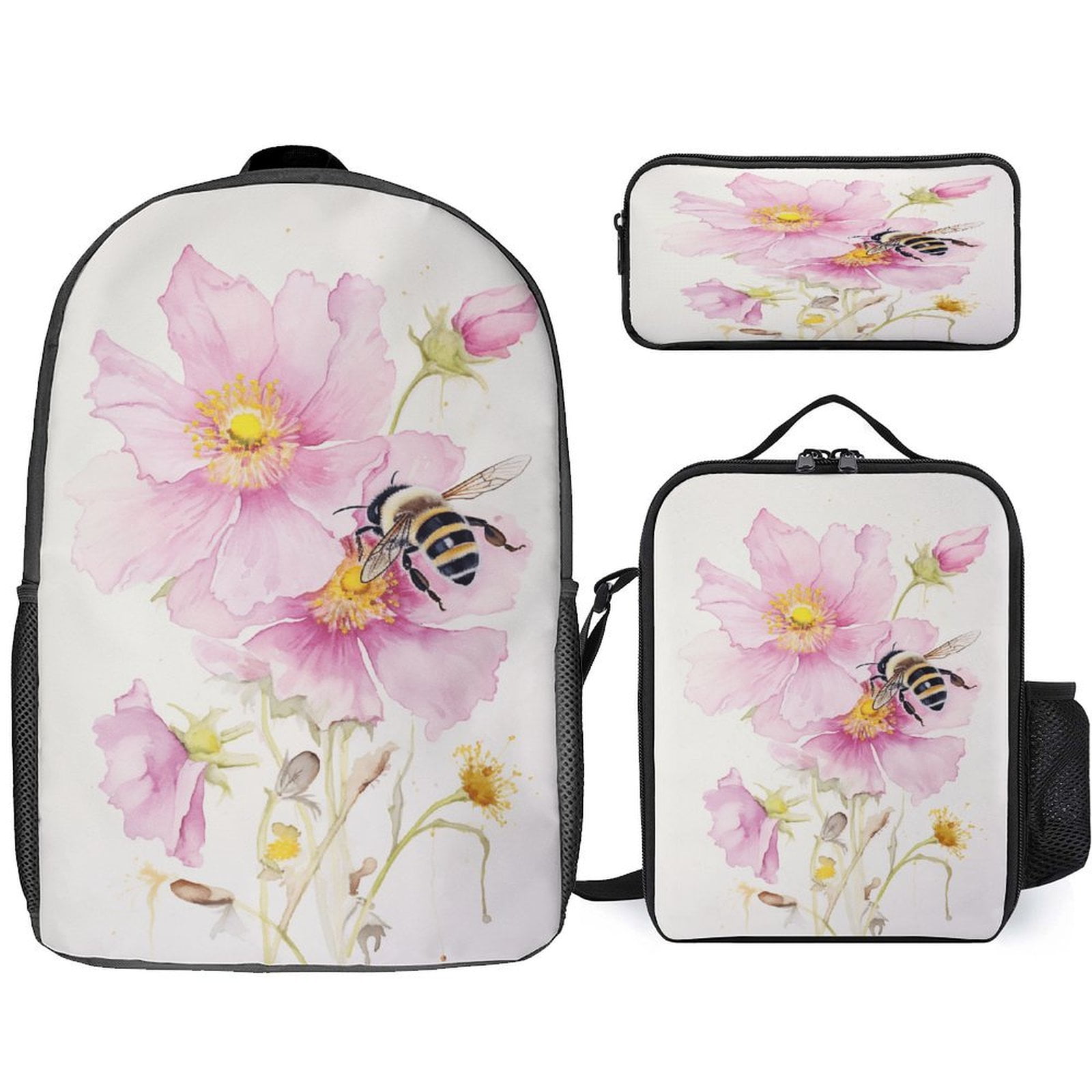 Honey Bees That Collect Nectar Backpack Student BookBag Bag Shoulder ...