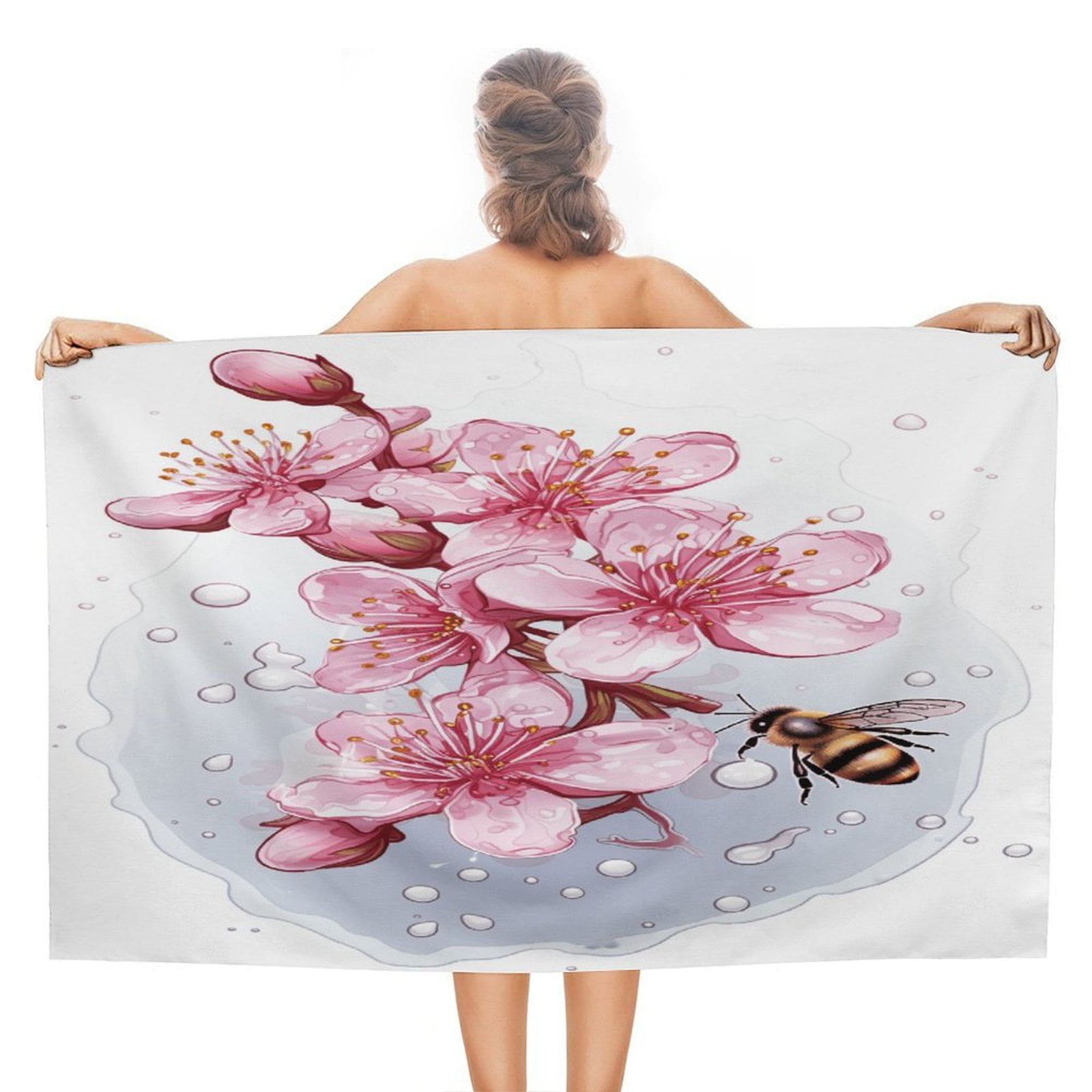 Honey Bees That Collect Nectar Beach Blanket Soft Absorbent Lightweight ...