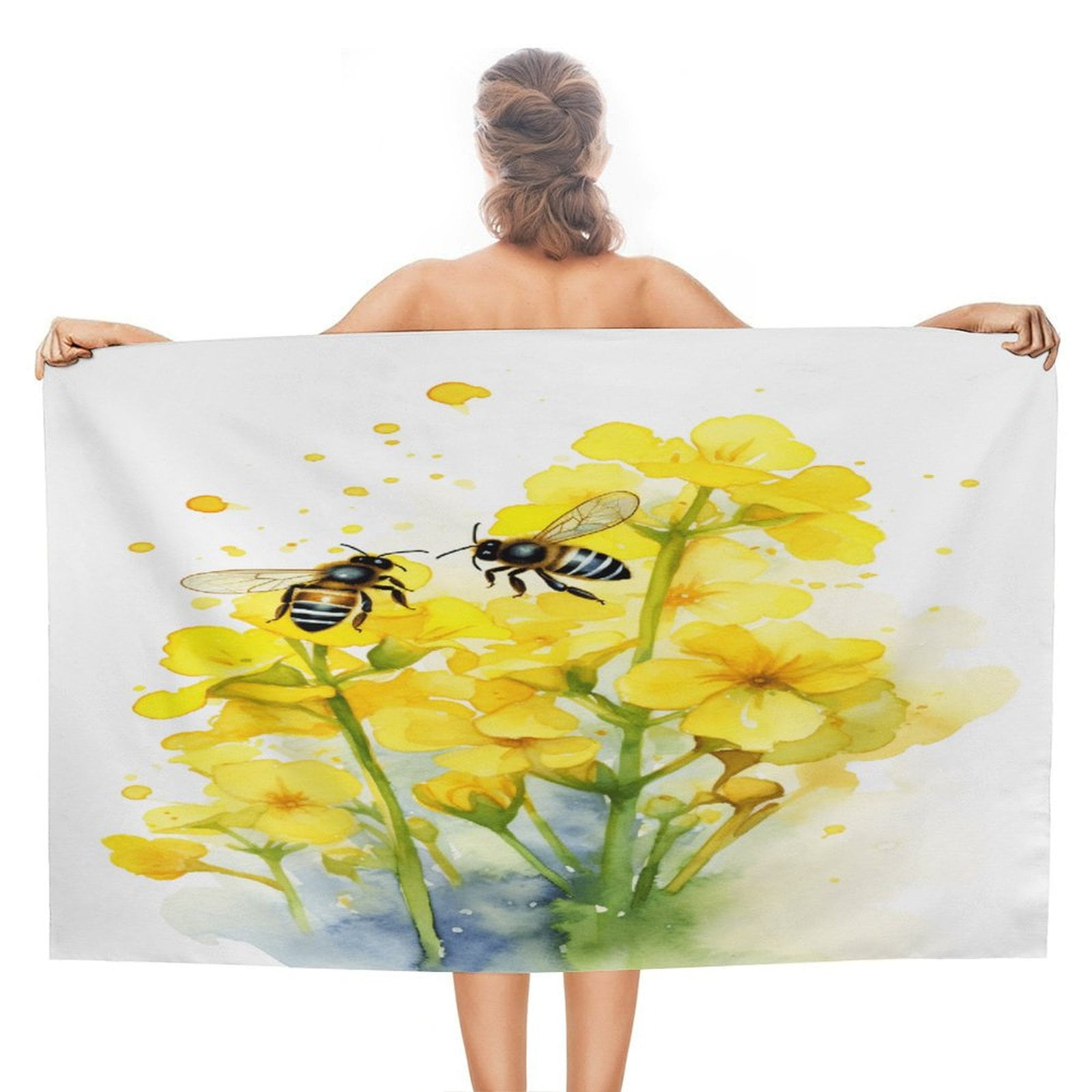 Honey Bees That Collect Nectar Beach Blanket Soft Absorbent Lightweight ...