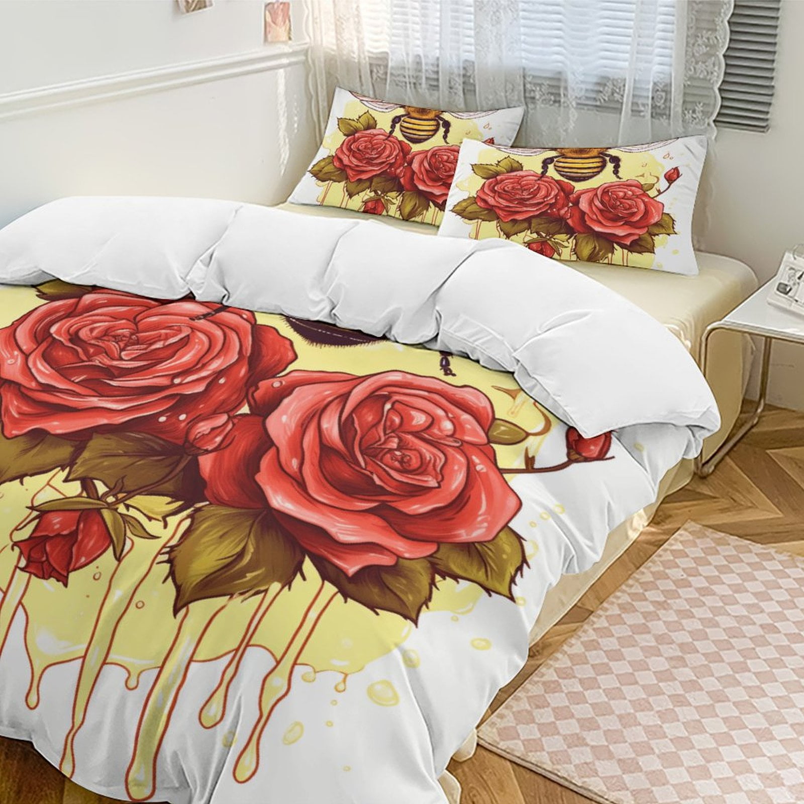 Honey Bees That Collect Nectar Bed Sheet Set Comforter Sets Themed ...