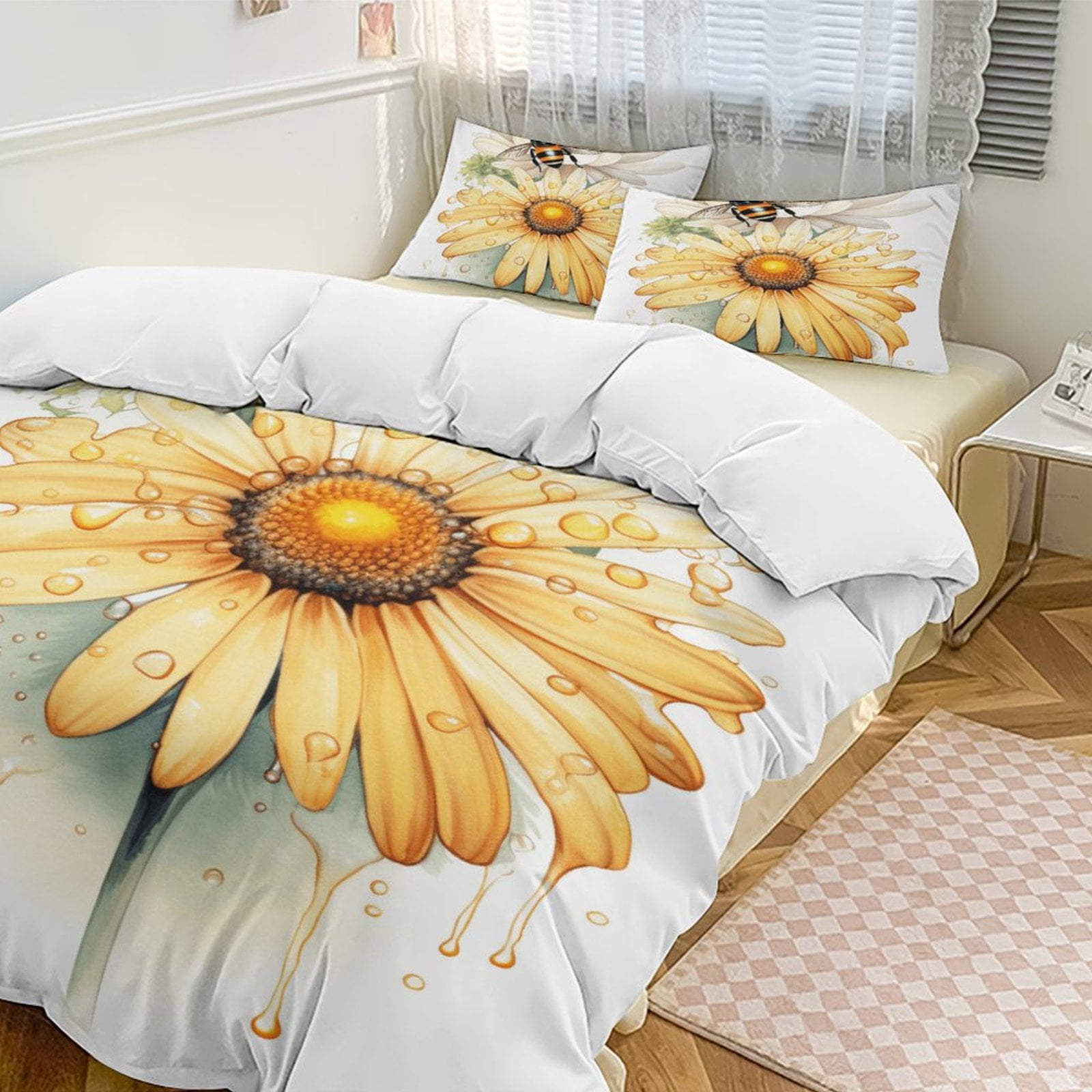 Honey Bees That Collect Nectar Bed Sheet Set Comforter Sets Themed ...