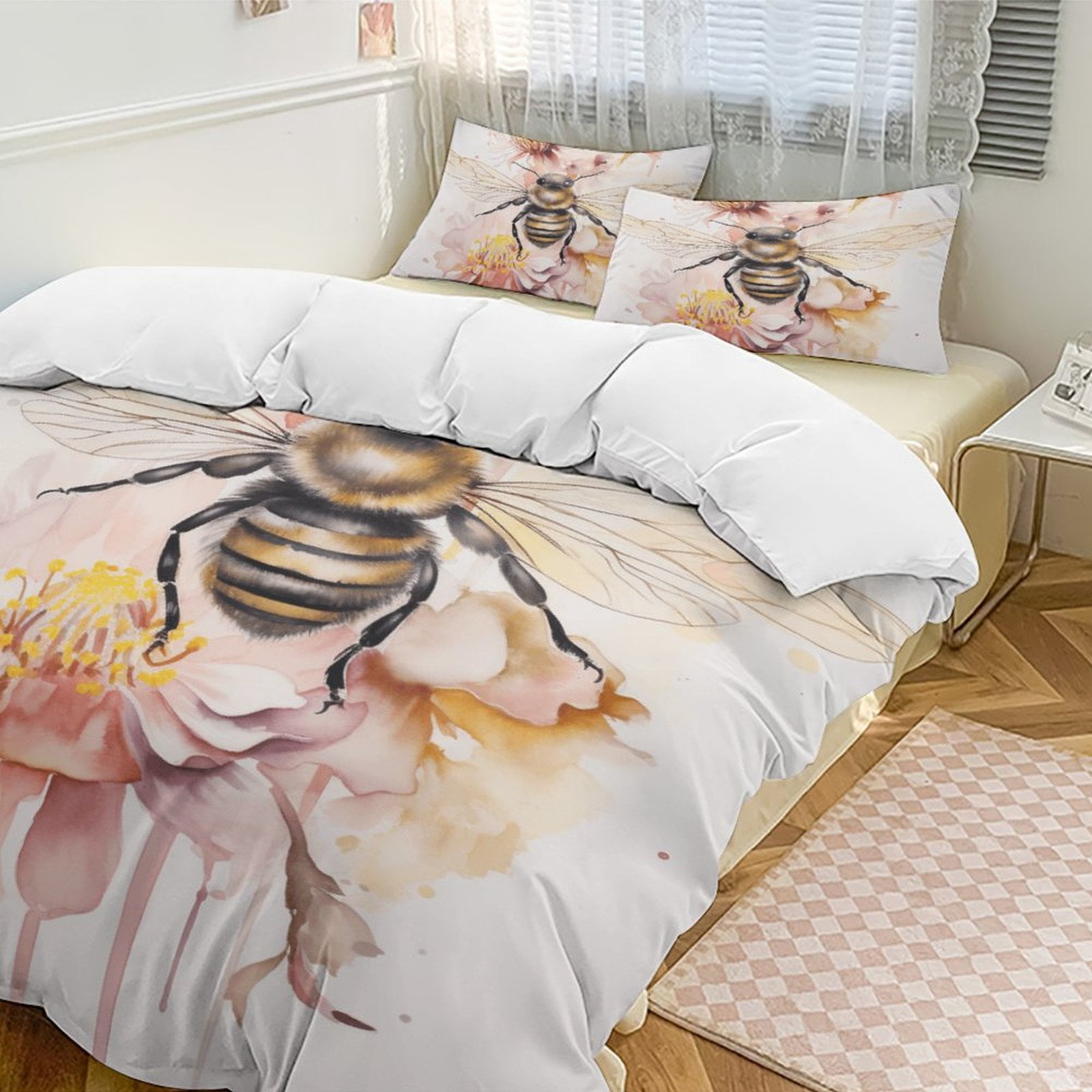 Honey Bees That Collect Nectar Bedding Set Duvet Cover for Kids Teen ...