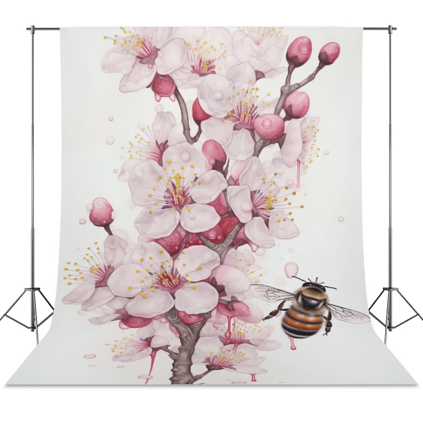 Honey Bees That Collect Nectar Decorations BackdropPortrait Photography ...