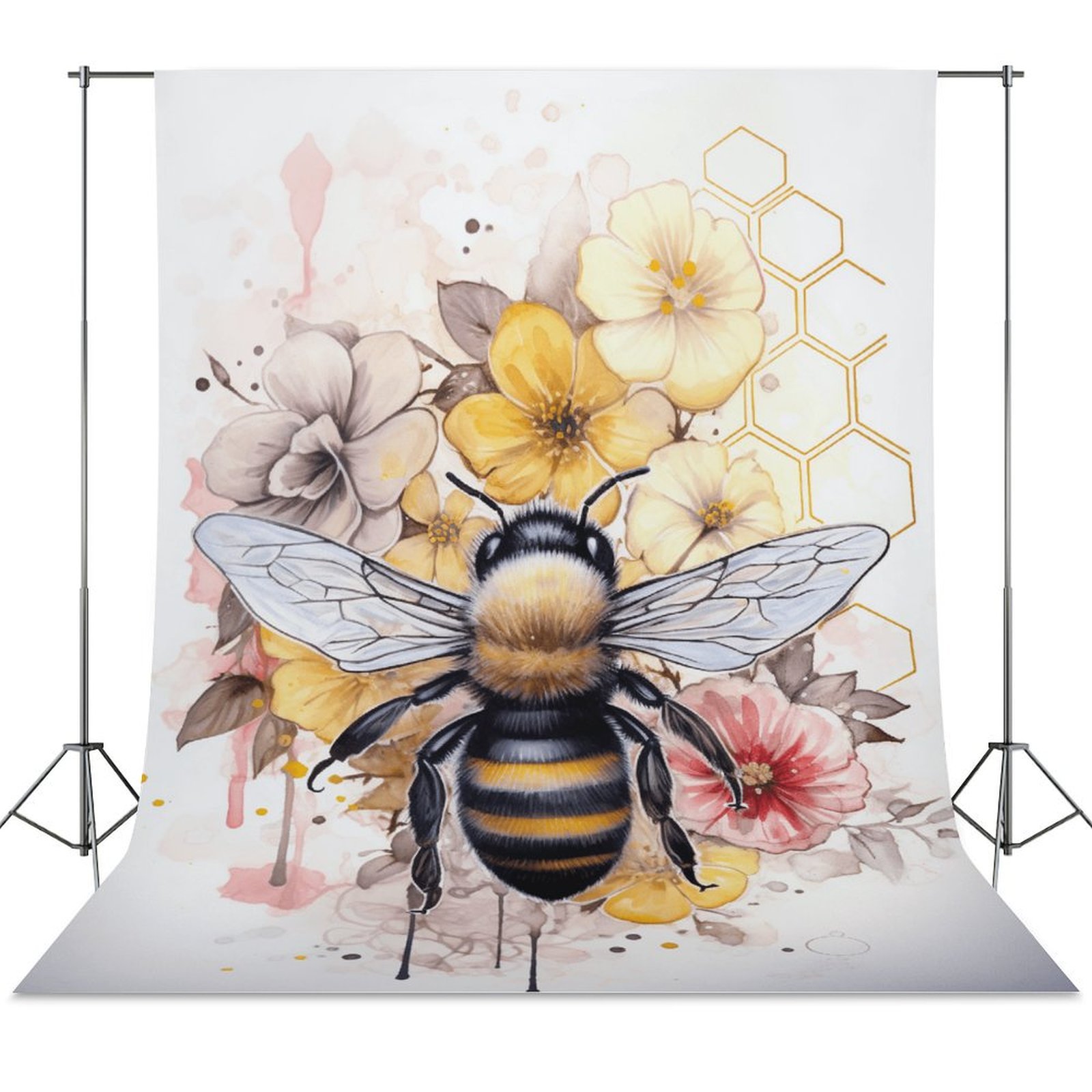 Honey Bees That Collect Nectar Decorations BackdropPortrait Photography ...