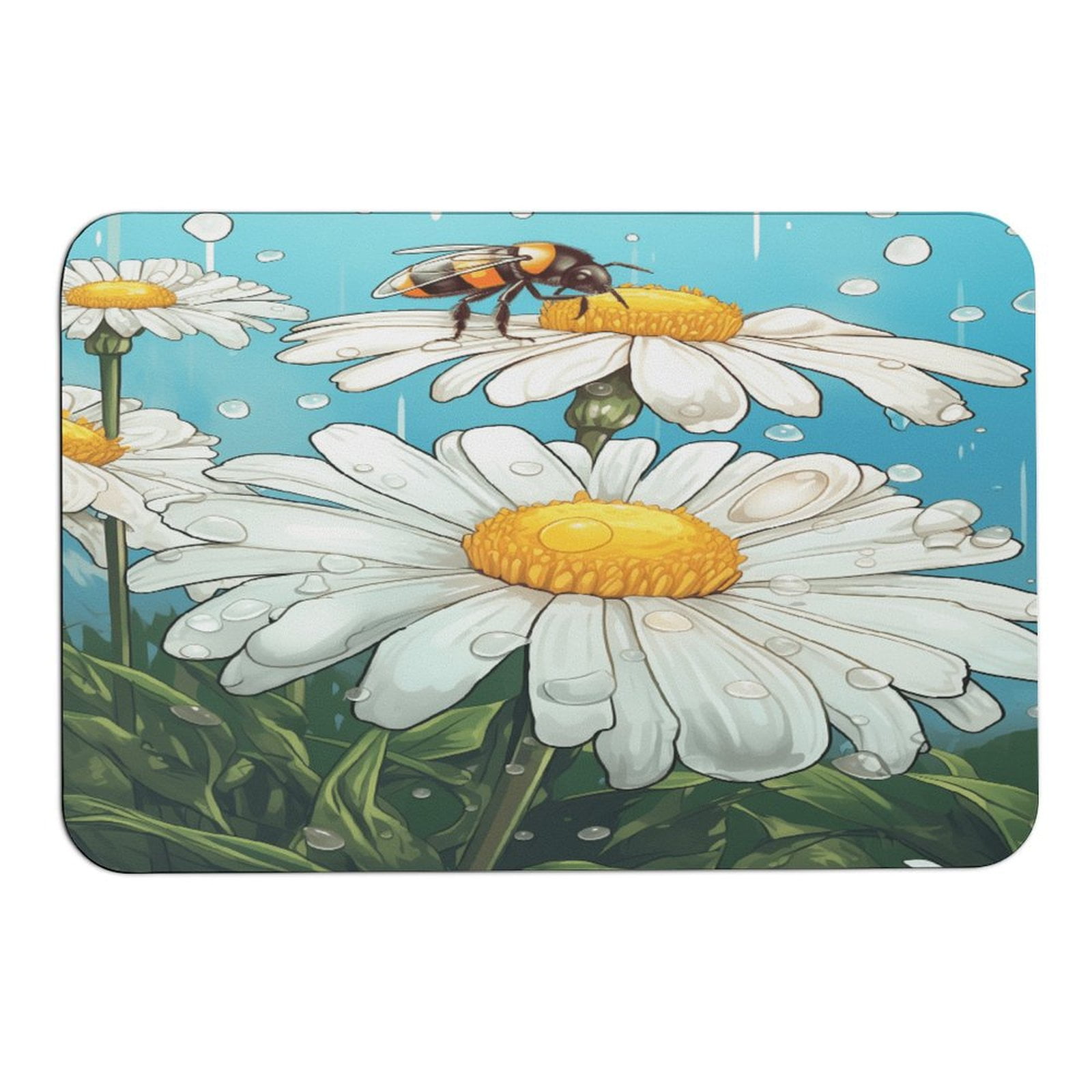 Honey Bees That Collect Nectar Floor Mat Kitchen Bedroom Decor Carpet ...