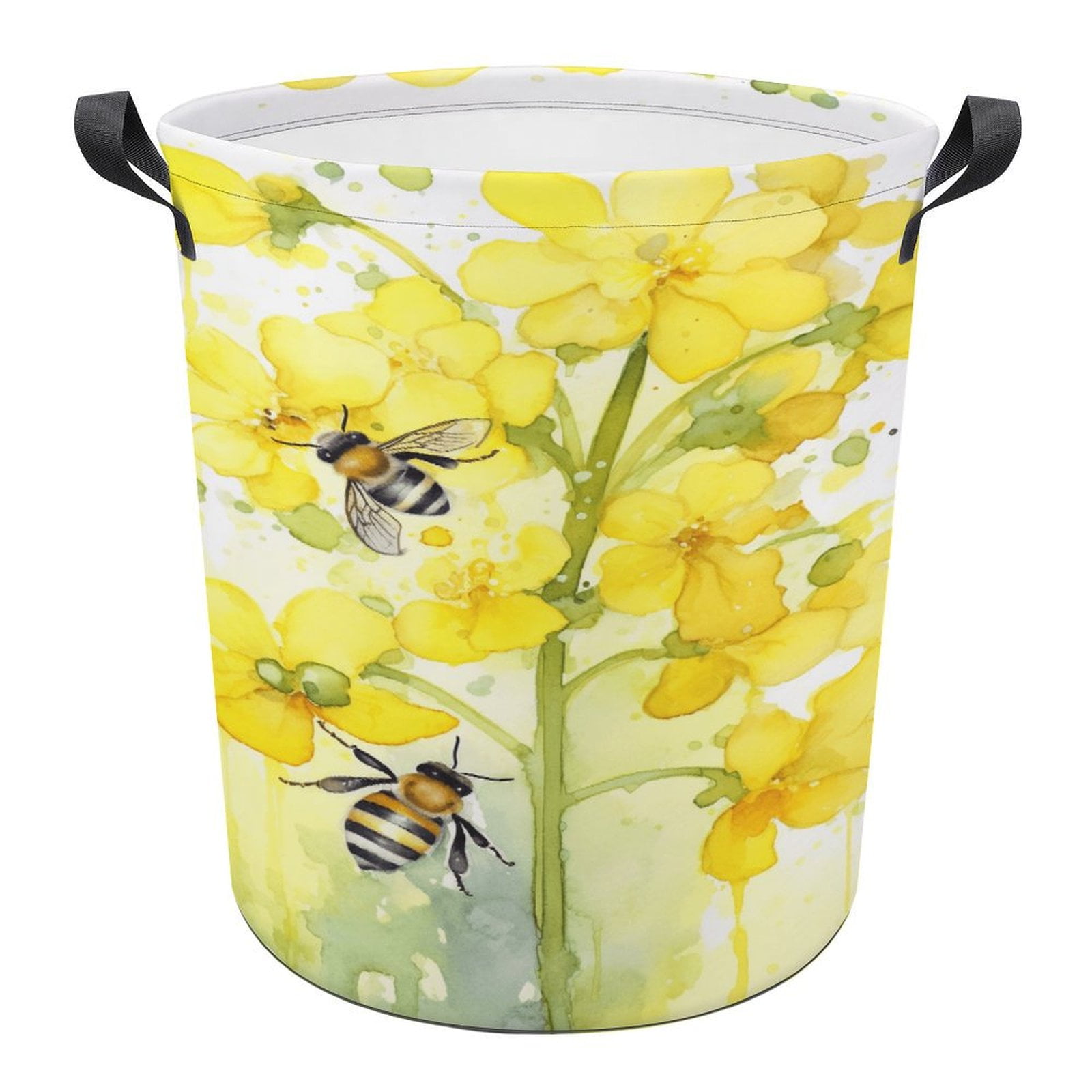 Honey Bees That Collect Nectar Folding Laundry Basket Storage Bin Large Hamper Collapsible ...