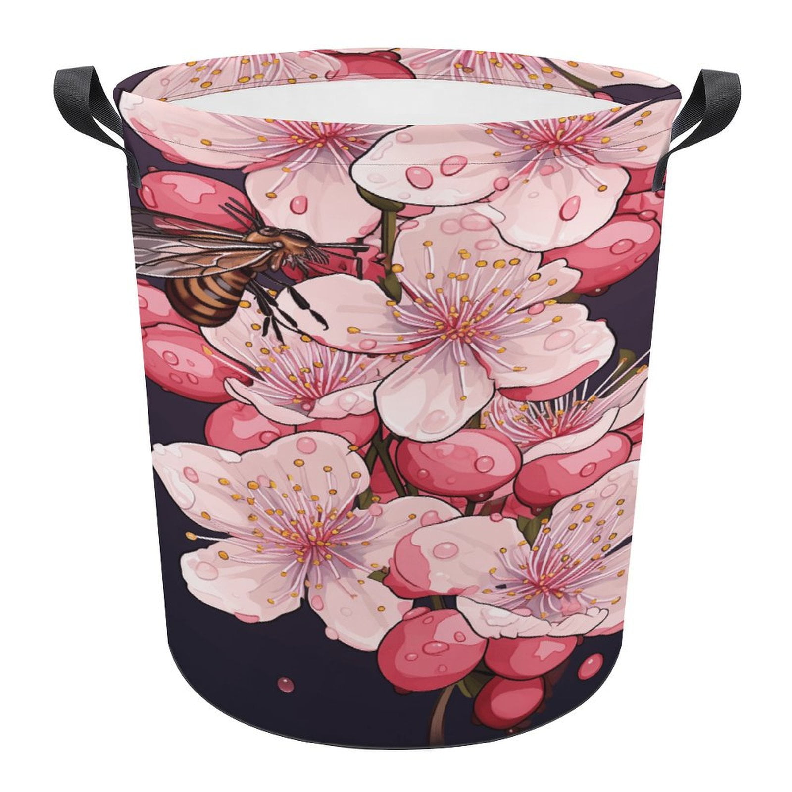 Honey Bees That Collect Nectar Folding Laundry Basket Storage Bin Large Hamper Collapsible ...