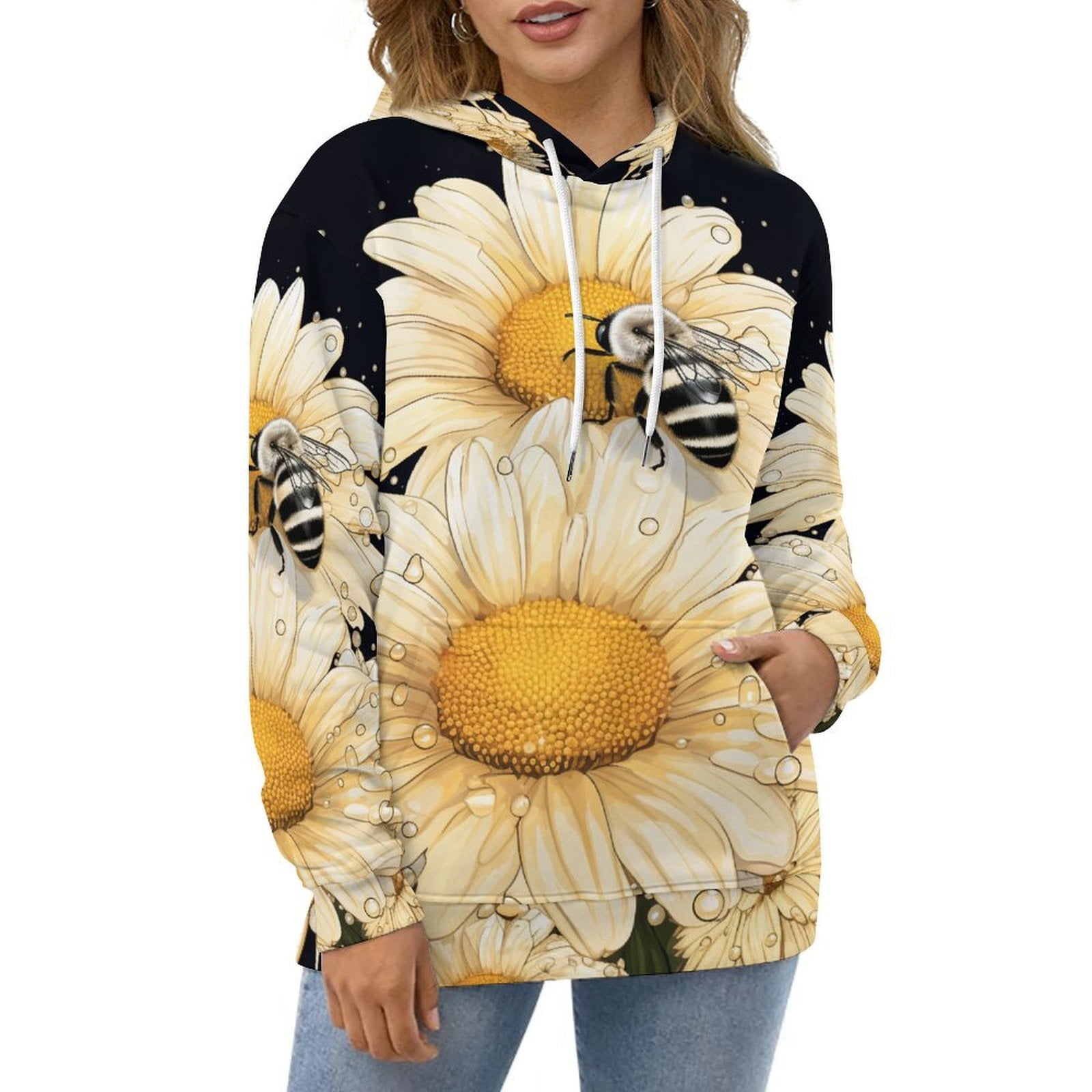 Honey Bees That Collect Nectar Hoodies Classic Oversized Pullover ...