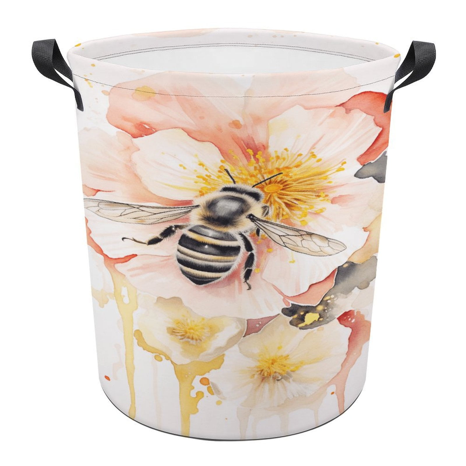 Honey Bees That Collect Nectar Laundry Basket Collapsible Clothing Hamper Toys Organizer Storage ...