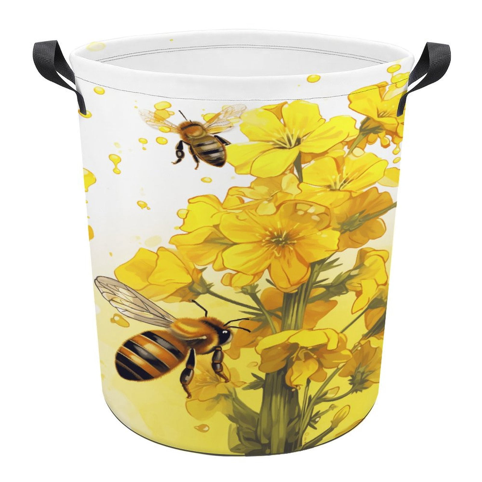 Honey Bees That Collect Nectar Laundry Basket Foldable Physical Culture ...