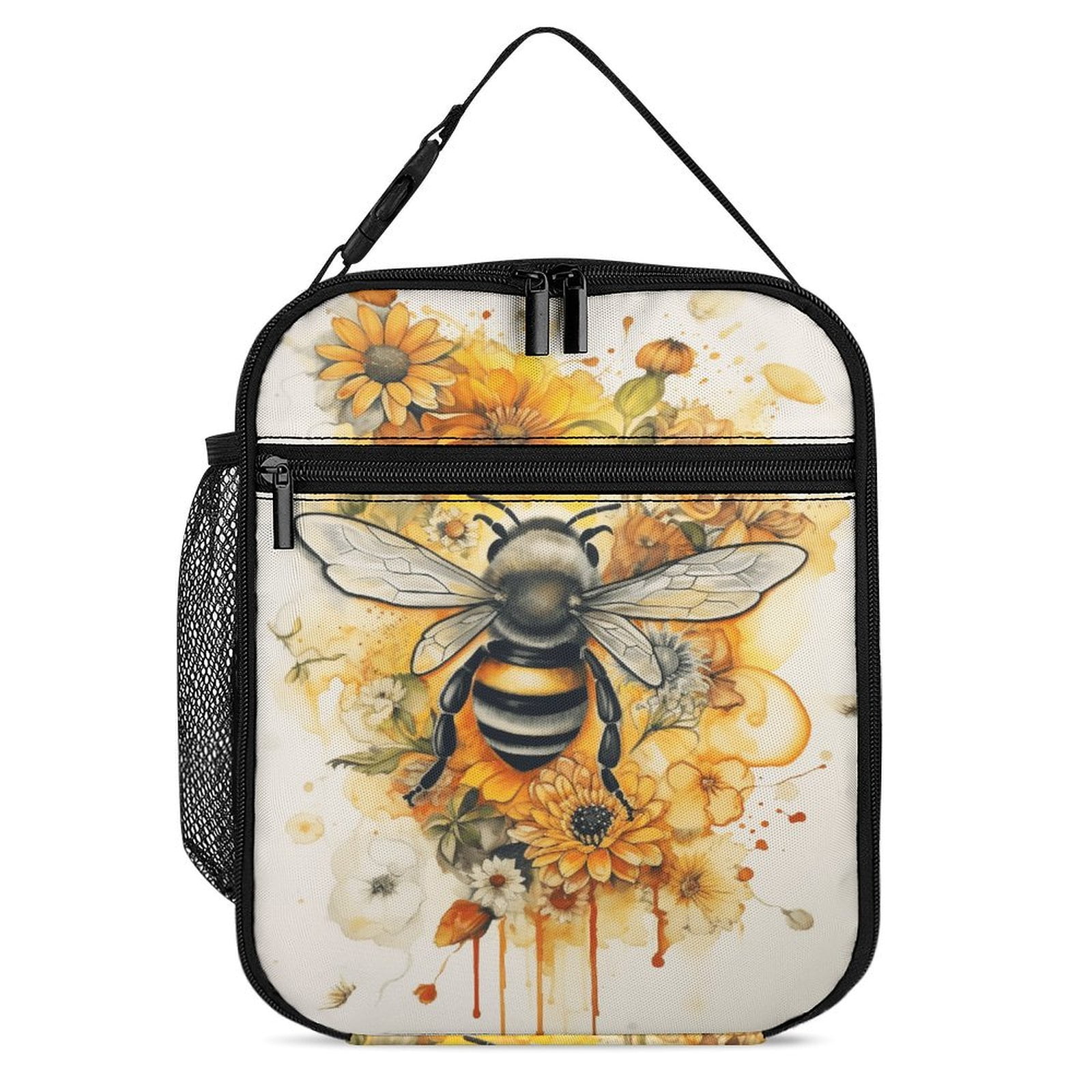 Honey Bees That Collect Nectar Lunch Bag Insulated Meal Bag Reusable ...