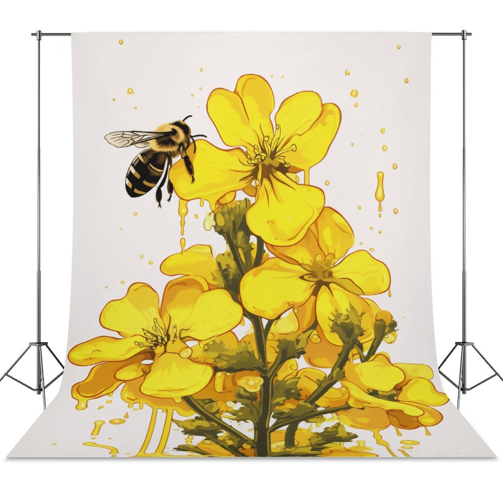 Honey Bees That Collect Nectar Party Backdrop Birthday Decoration ...