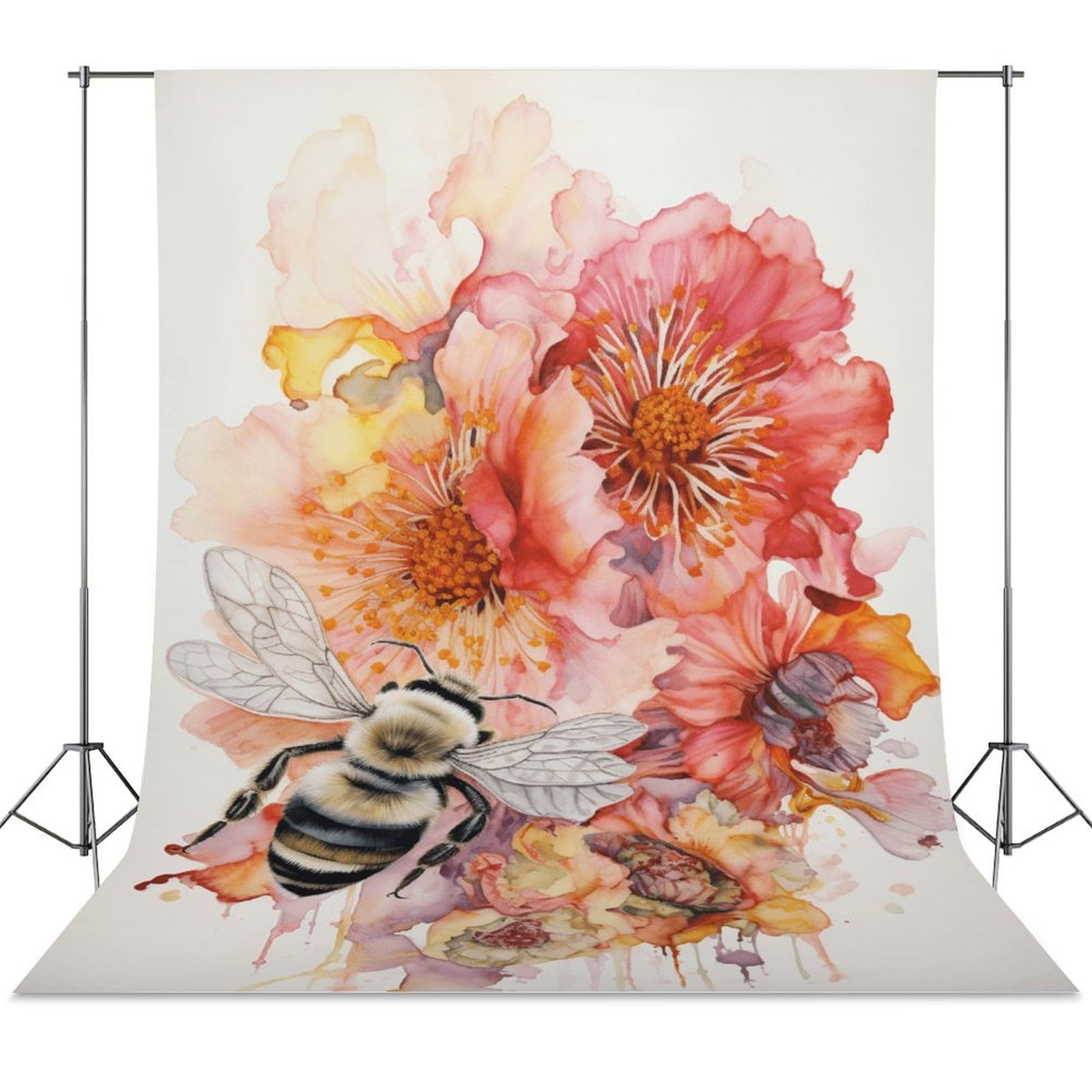 Honey Bees That Collect Nectar Party Backdrop Birthday Decoration ...
