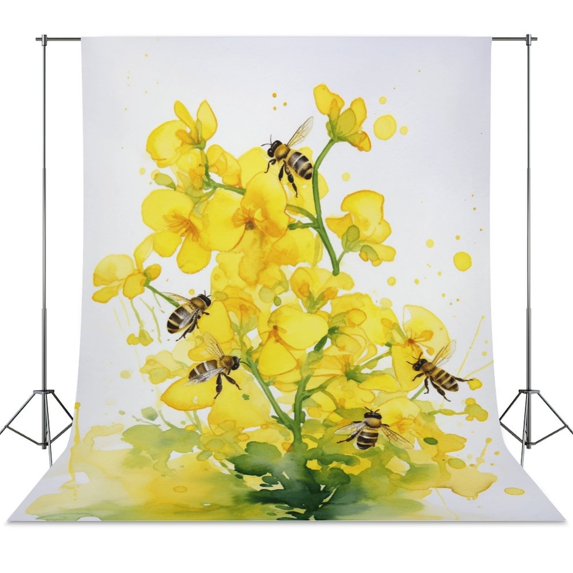Honey Bees That Collect Nectar Party Backdrop Birthday Decoration ...