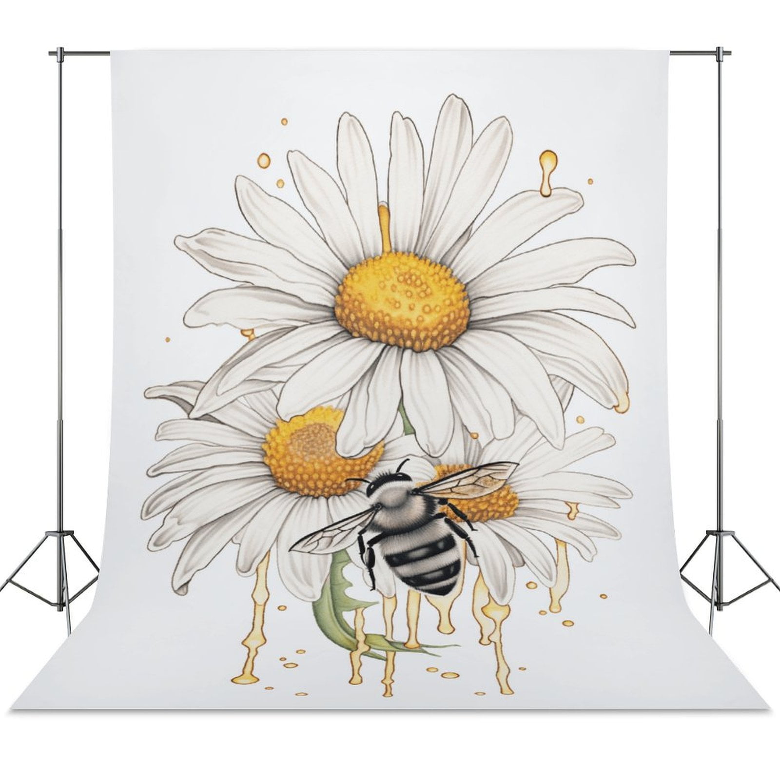 Honey Bees That Collect Nectar Party Backdrop Birthday Decoration ...